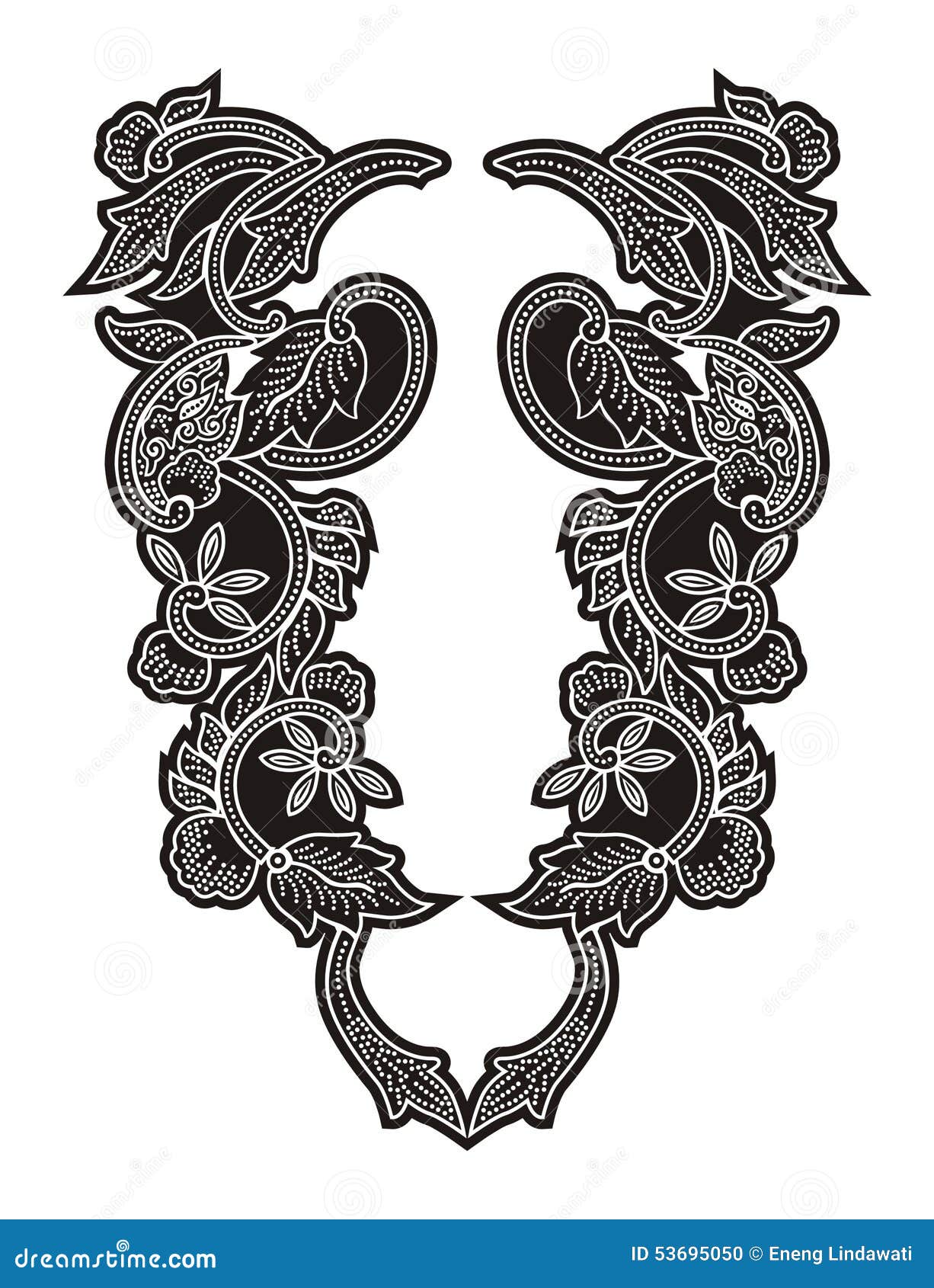 Batik Indonesia With Swirl Abstract Ornament Stock Photography ...