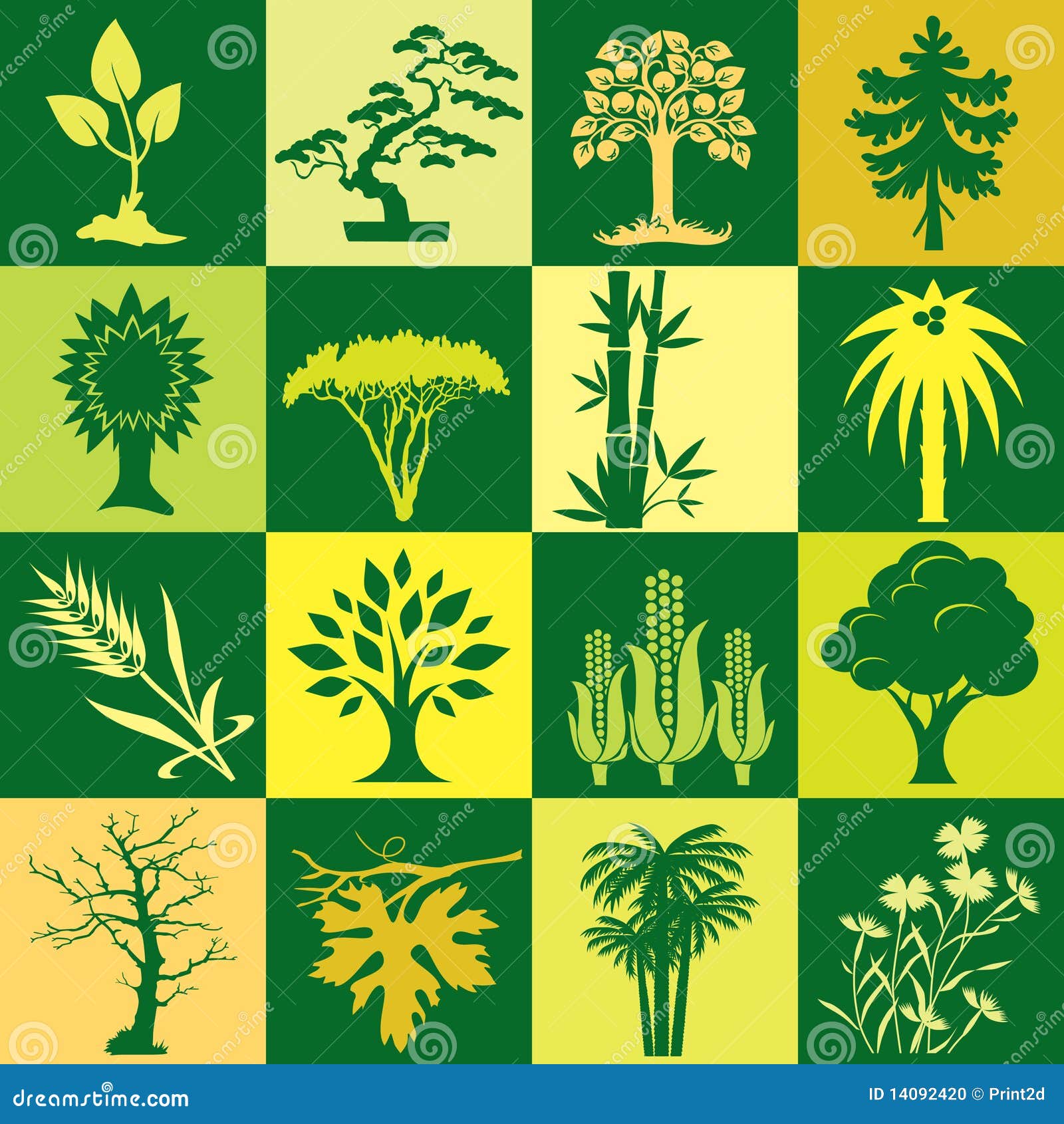 Plants bg stock vector. Illustration of green, symbol - 14092420