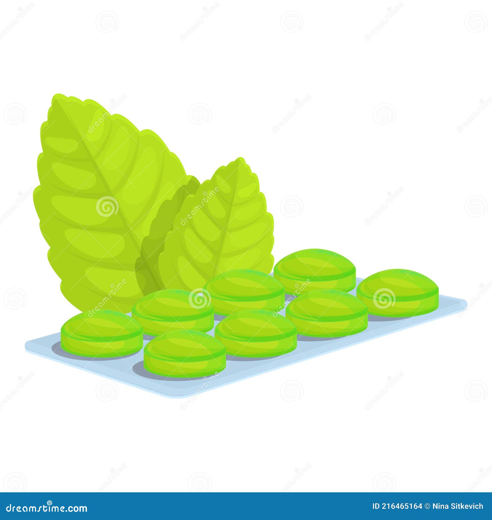 Plants Cough Drops Icon, Cartoon Style Stock Vector - Illustration of ...