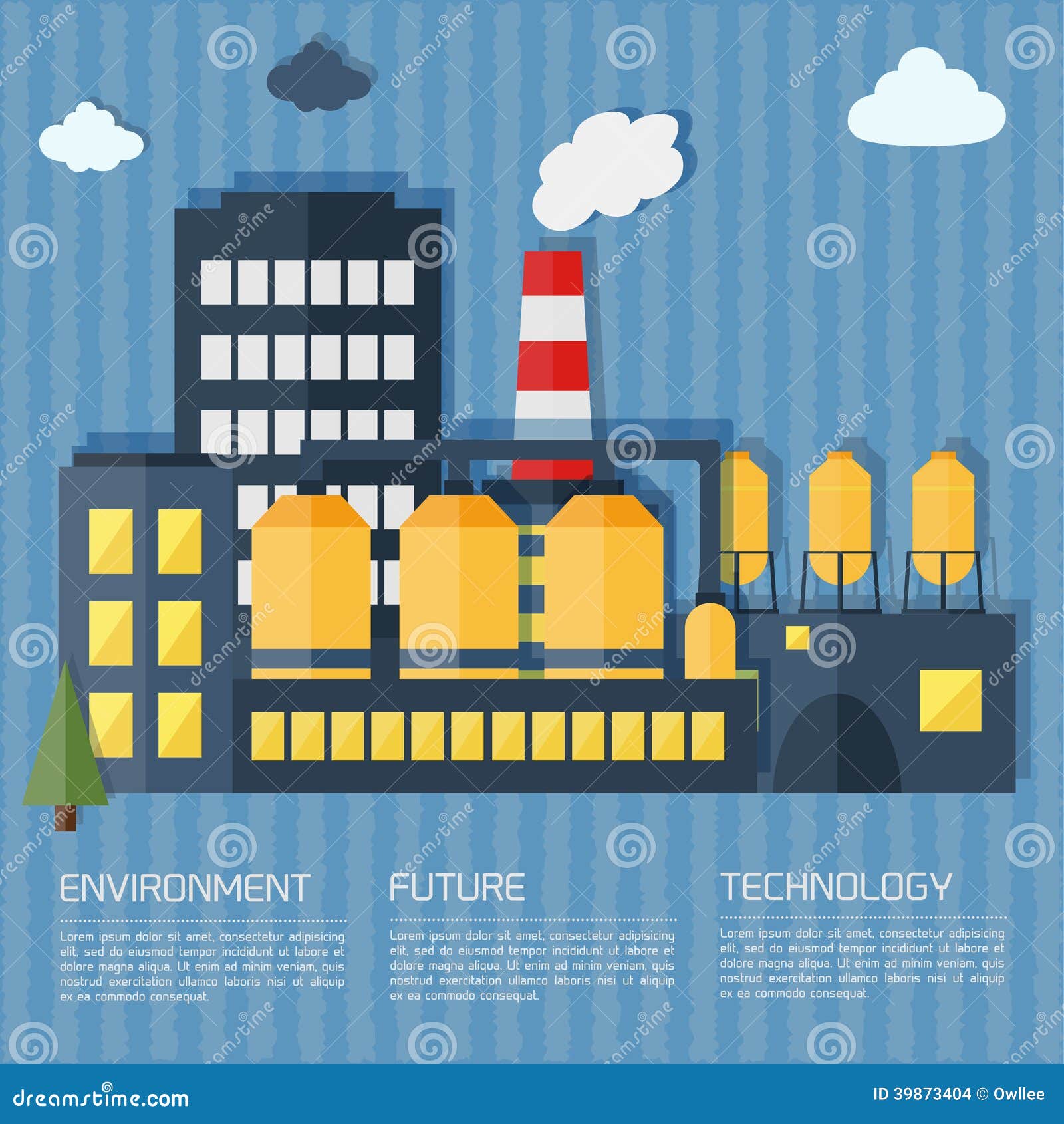 Factories Vector Set, Cartoon Style | CartoonDealer.com #81009651