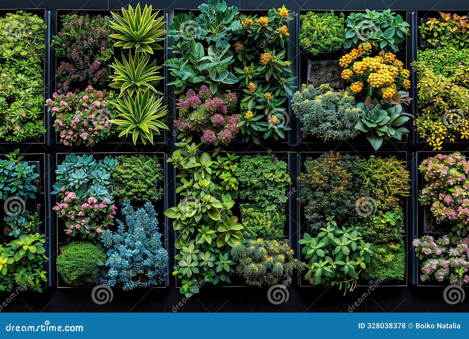 Shrubs And Groundcovers, And Concrete U-ditch Cover Texture Royalty ...