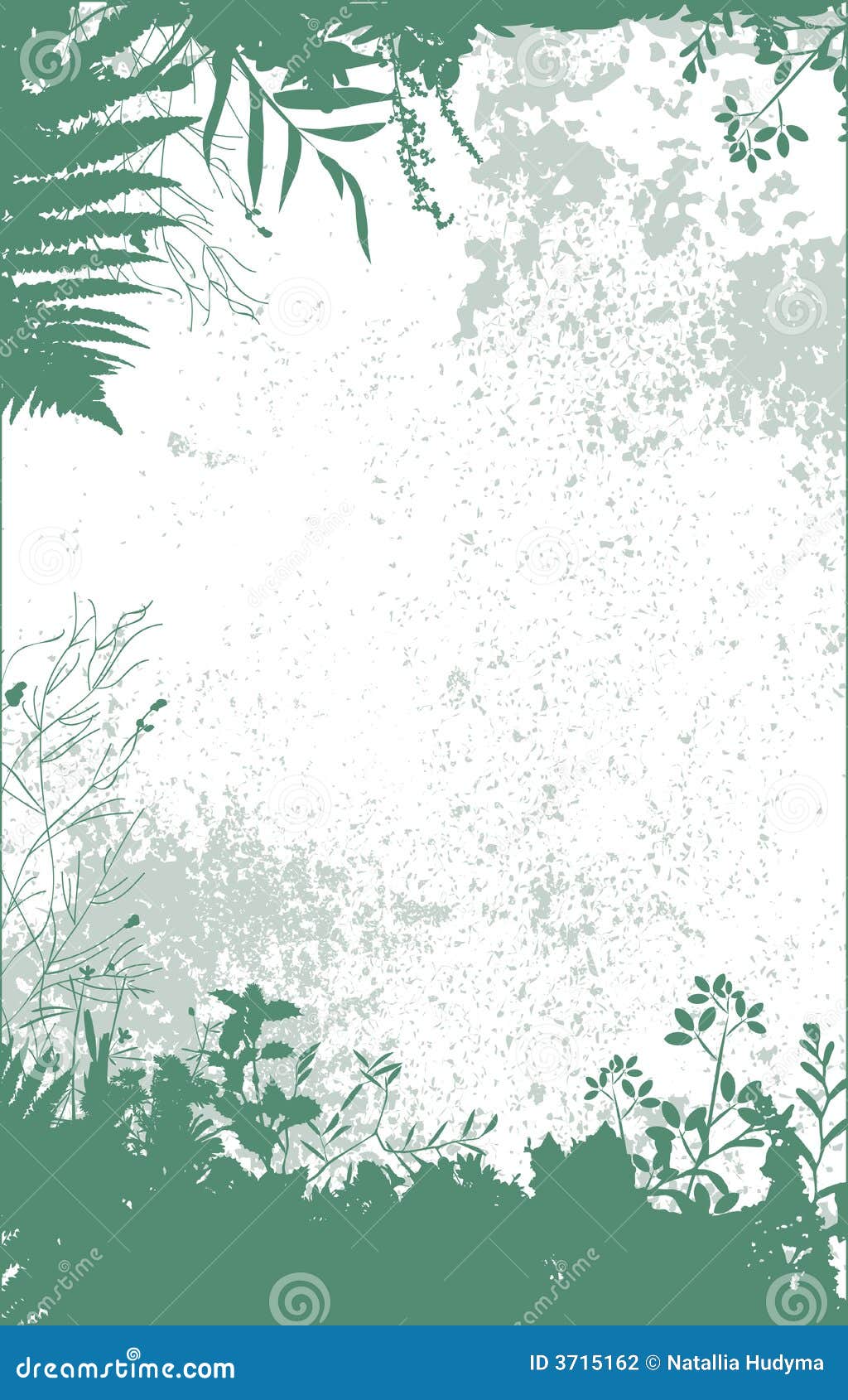 Plants_frame stock vector. Illustration of green, blot - 3715162