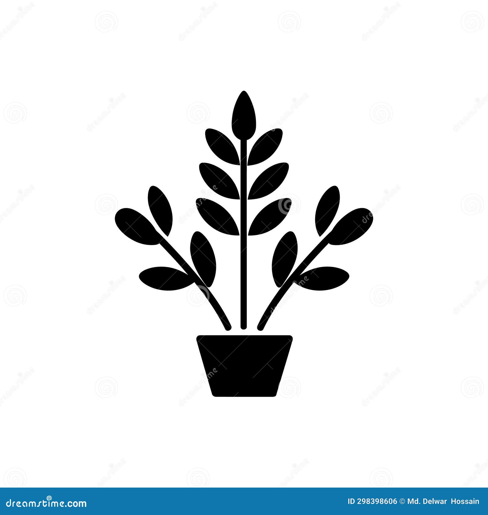Plants icon stock vector. Illustration of foliage, decor - 298398606