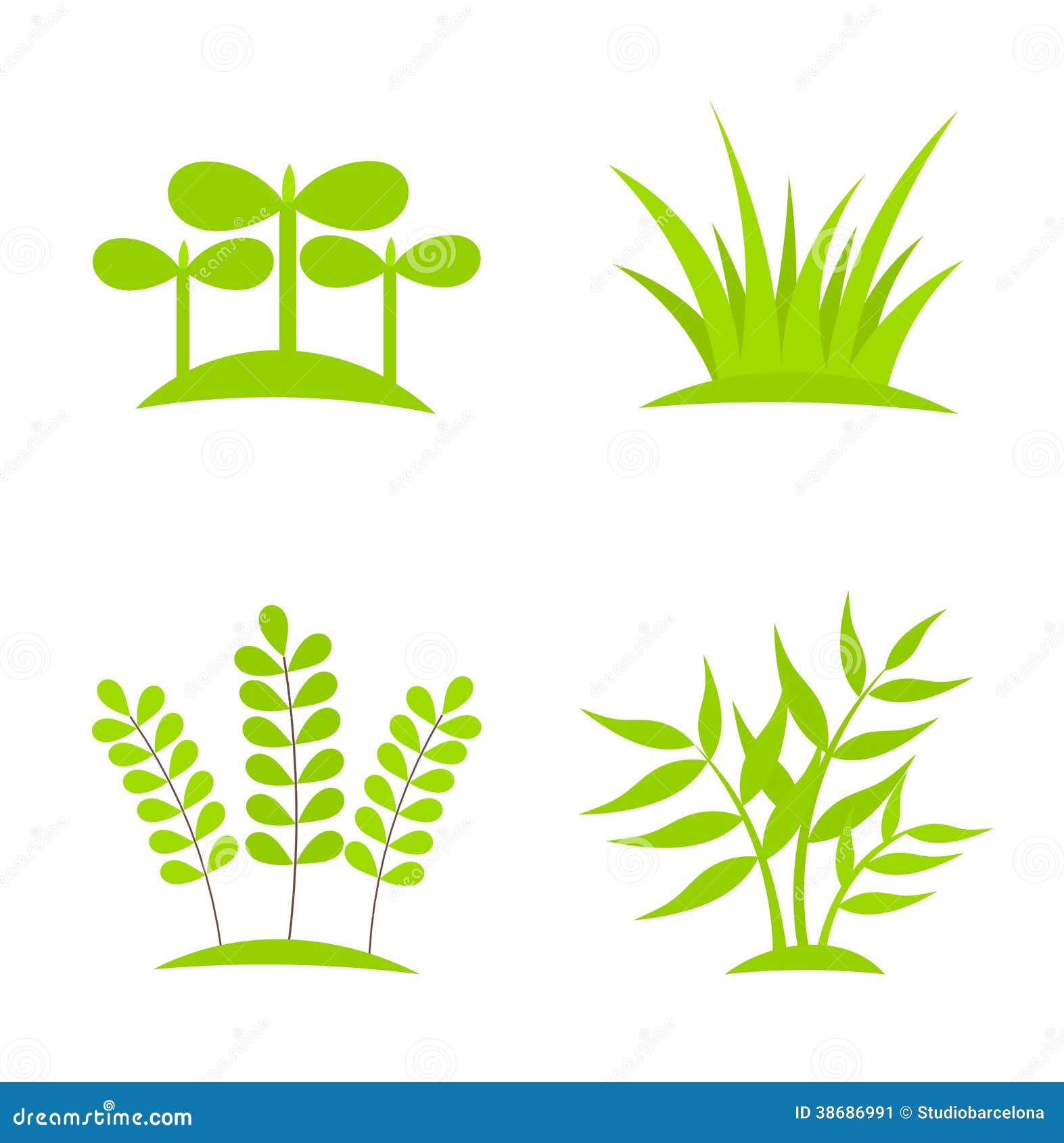 Plants icons stock illustration. Illustration of biology - 38686991