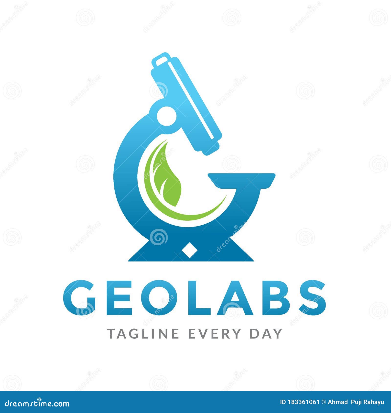 Plants Lab Logo Design Template Stock Vector - Illustration of flat ...