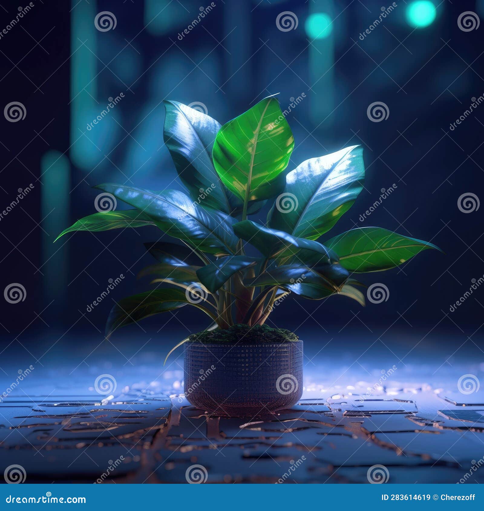 Plants in the Laboratory of the Future Stock Illustration ...