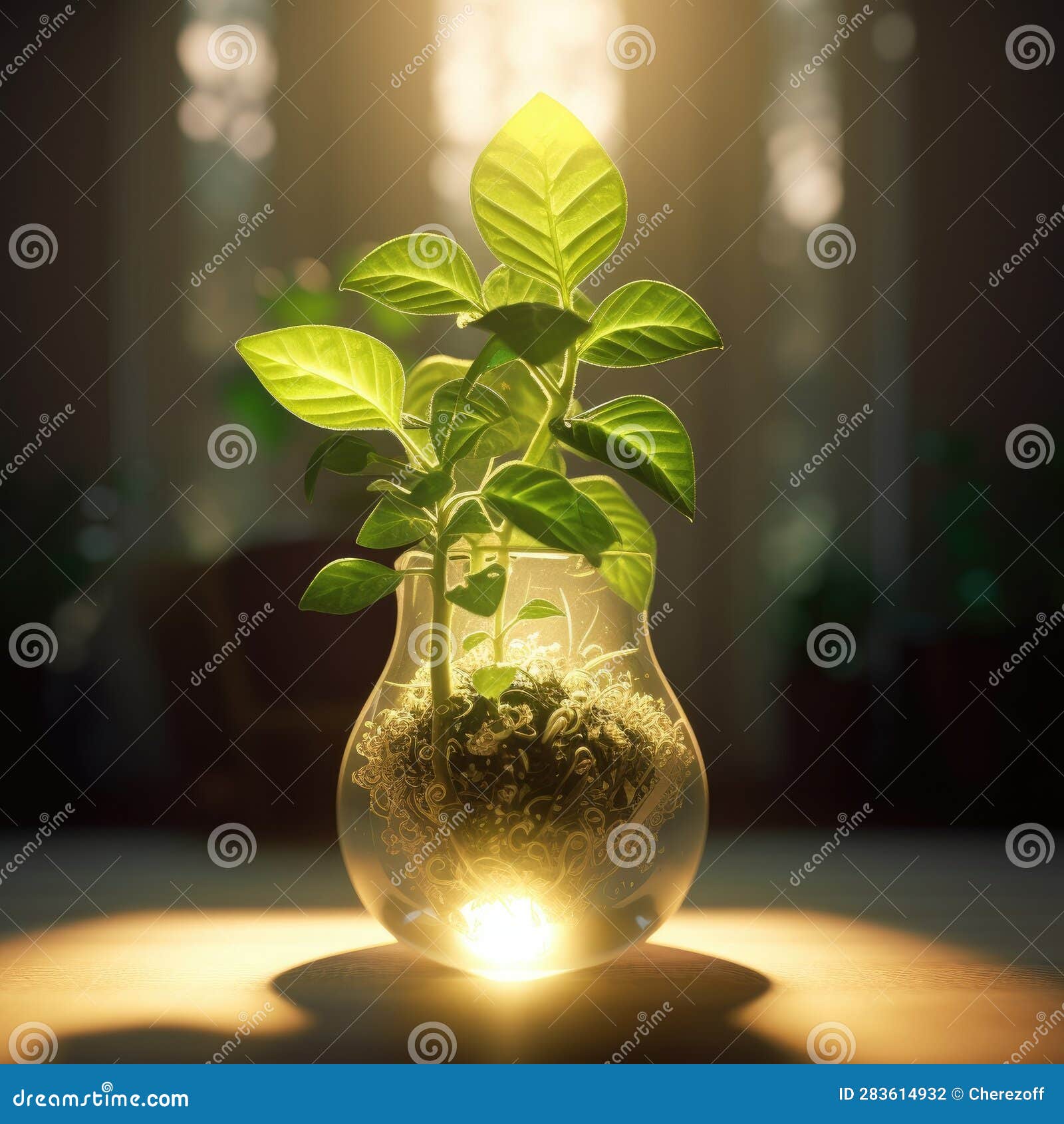 Plants in the Laboratory of the Future Stock Illustration ...
