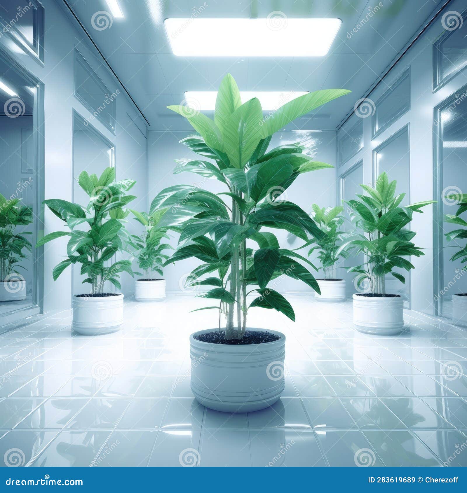 Plants in the Laboratory of the Future Stock Image - Image of green ...