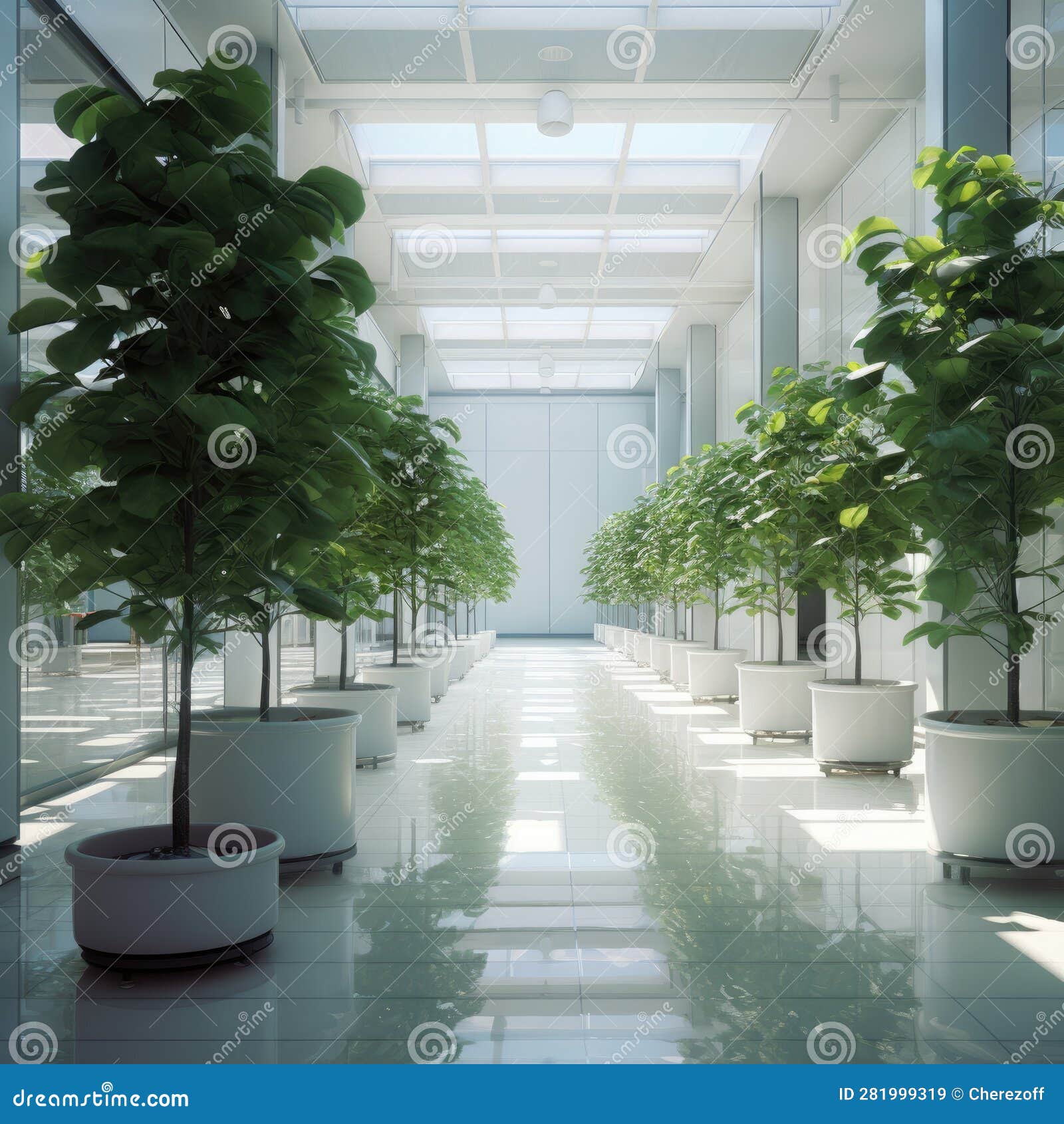 Plants in the Laboratory of the Future Stock Illustration ...