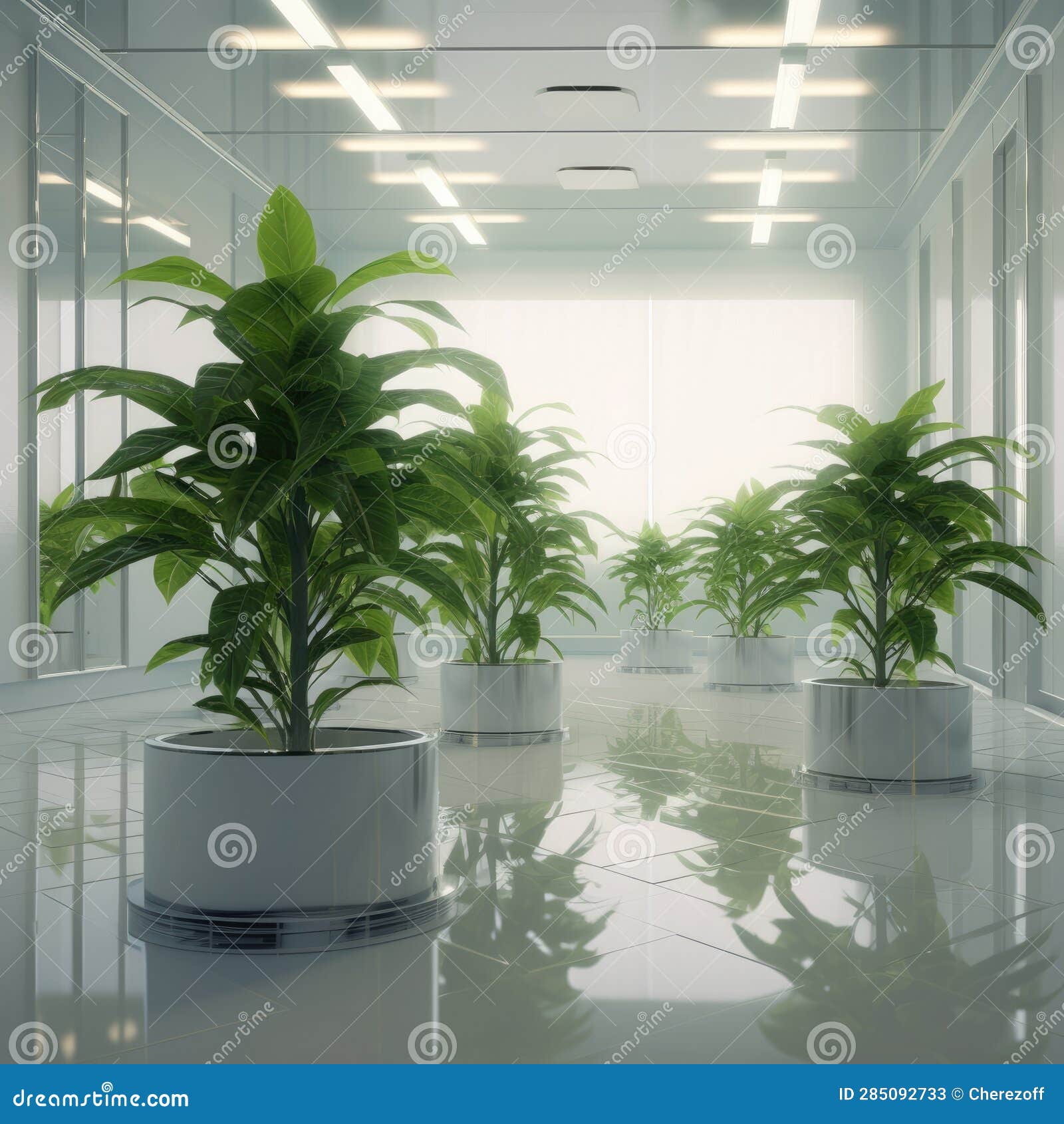 Plants in the Laboratory of the Future Stock Illustration ...
