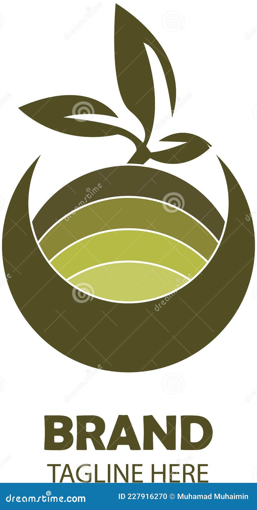 Plants on a Plantation Logo Stock Vector - Illustration of logo ...