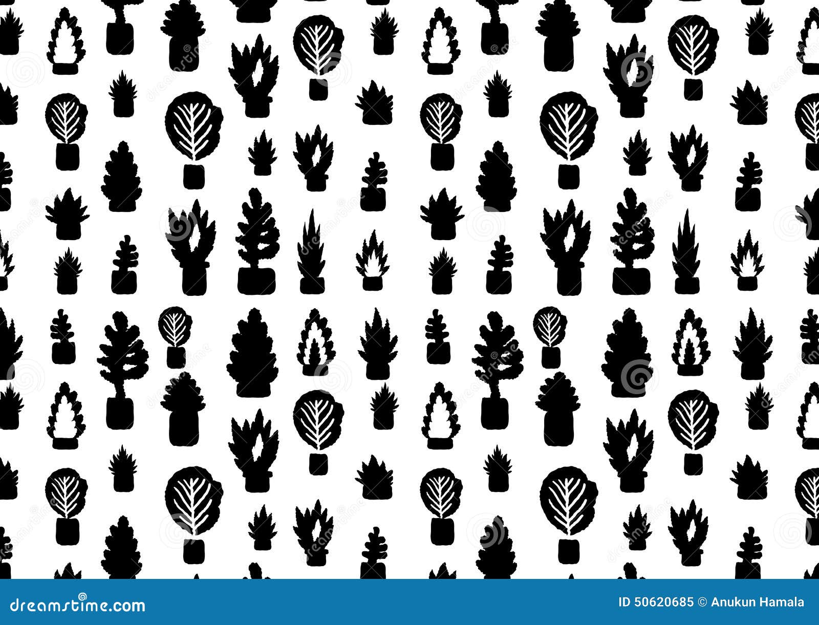 Plants in a pot pattern stock vector. Illustration of internet - 50620685