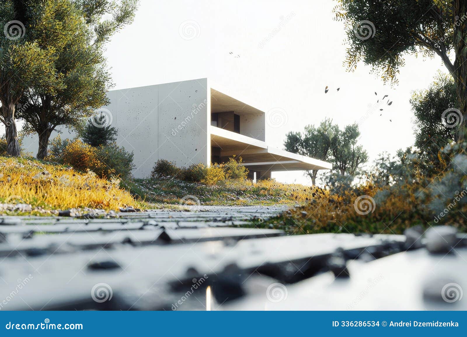 Plants and Shrubbery in the Backyard of a Suburban House Stock Photo ...