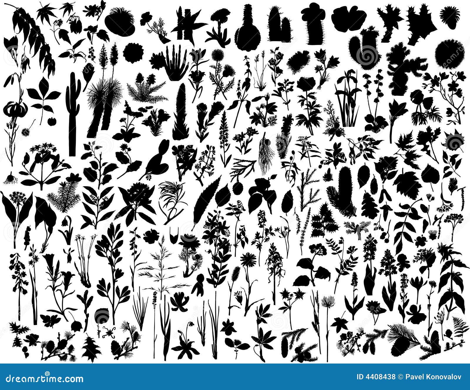 Plant Silhouette Vector Shapes