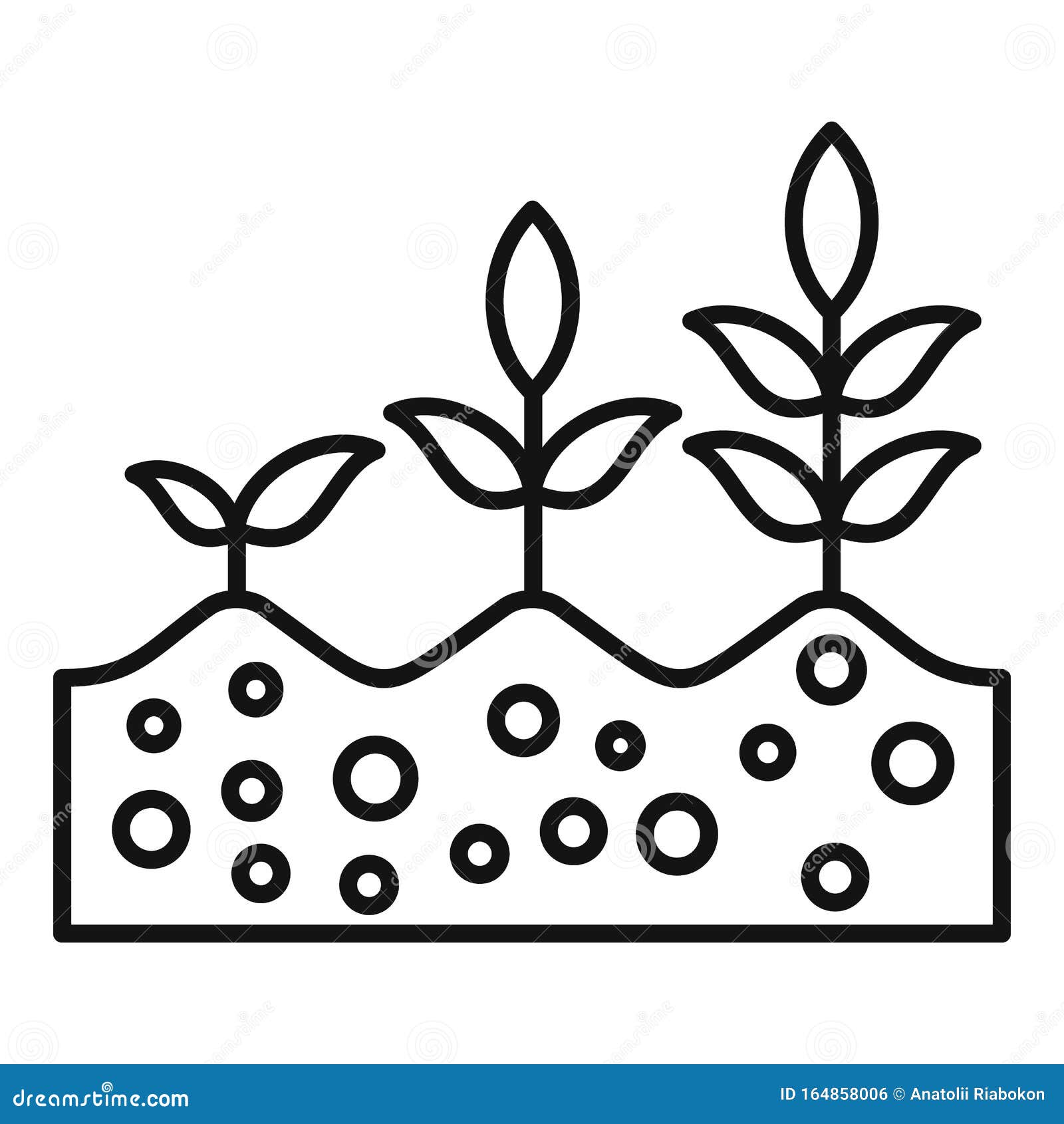 Plants Soil Icon, Outline Style Stock Vector - Illustration of ...