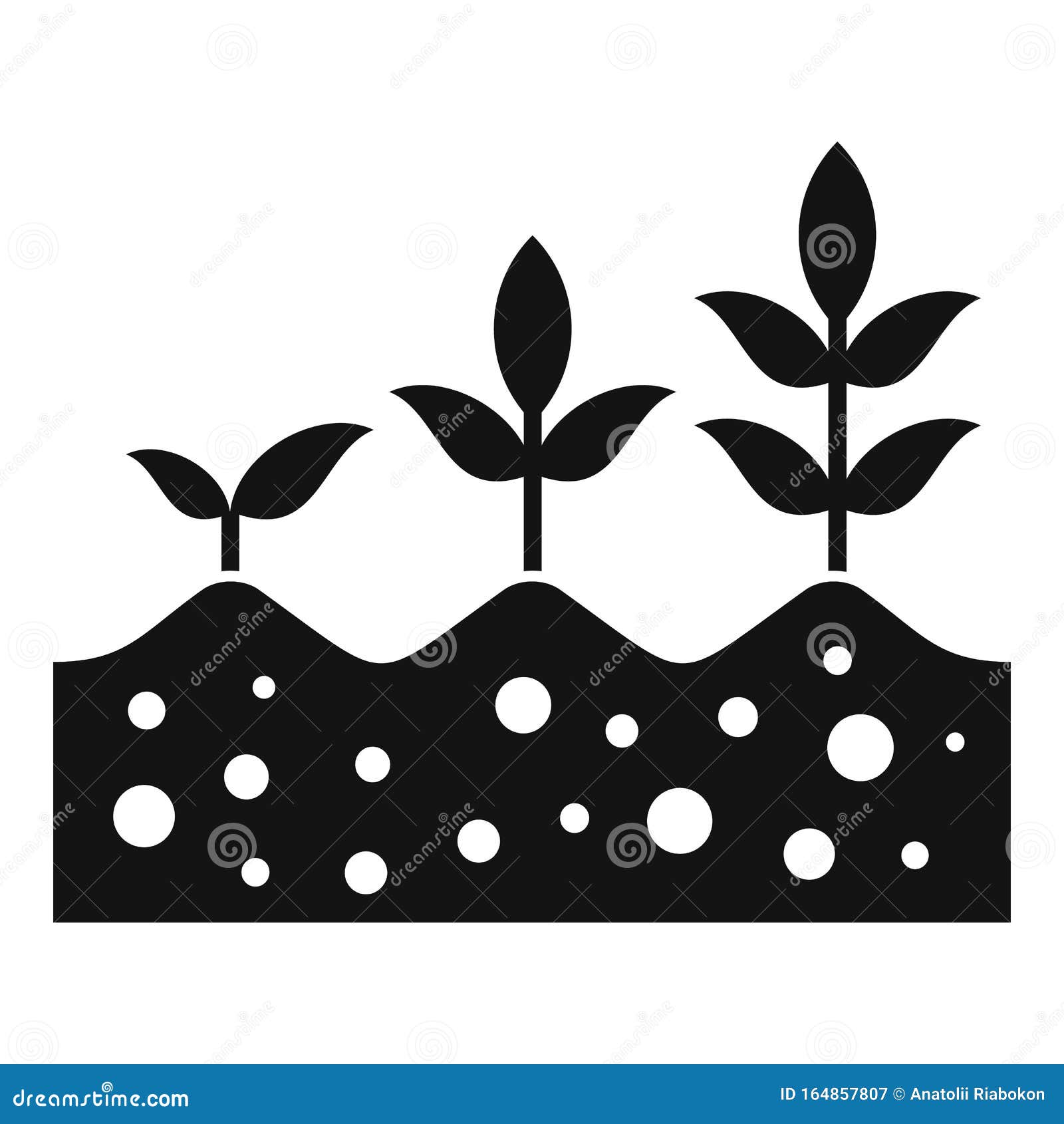 Plants in Soil Icon, Simple Style Stock Vector - Illustration of life ...