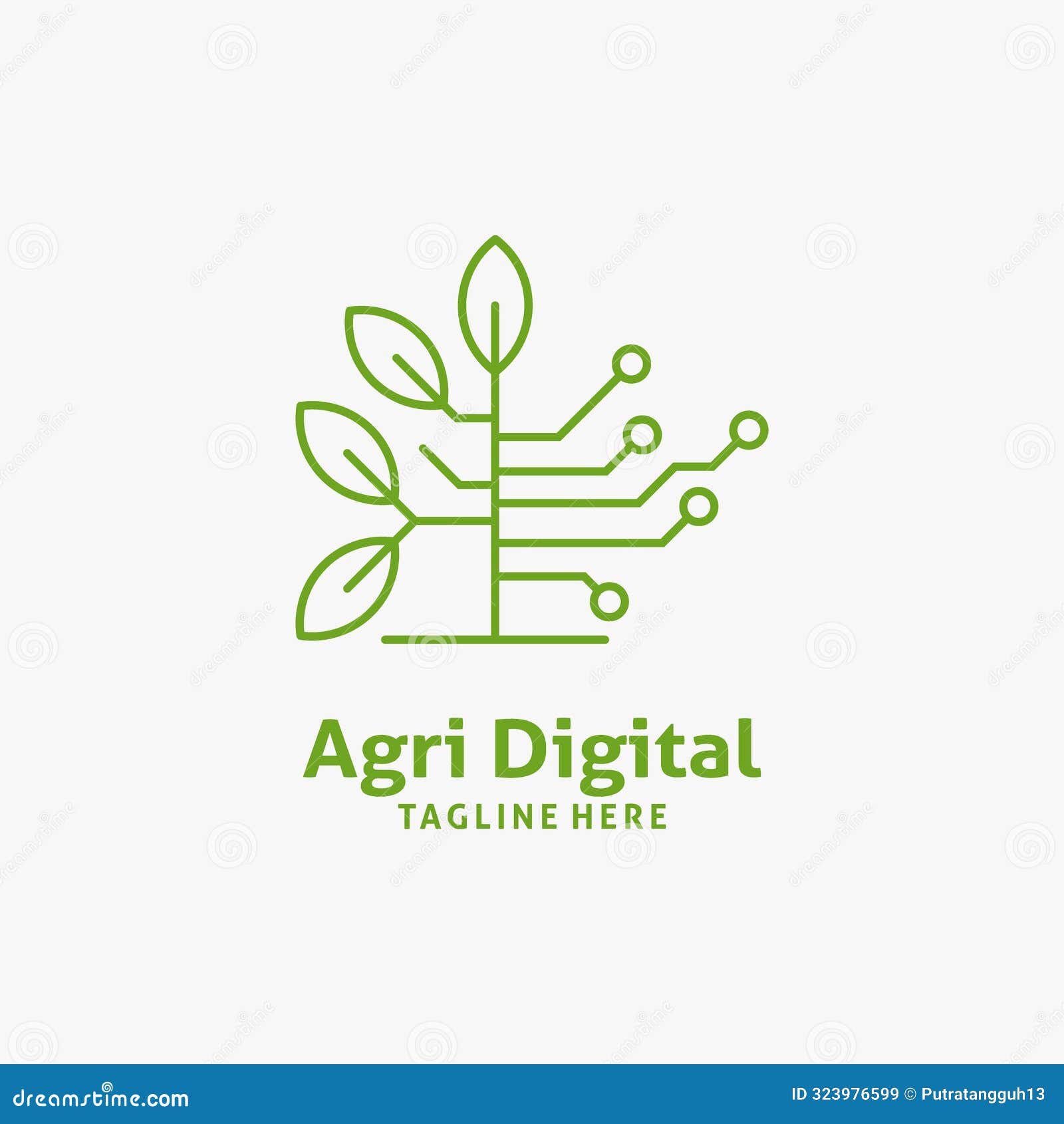Digital Agriculture Logo Design Stock Vector - Illustration of farm ...