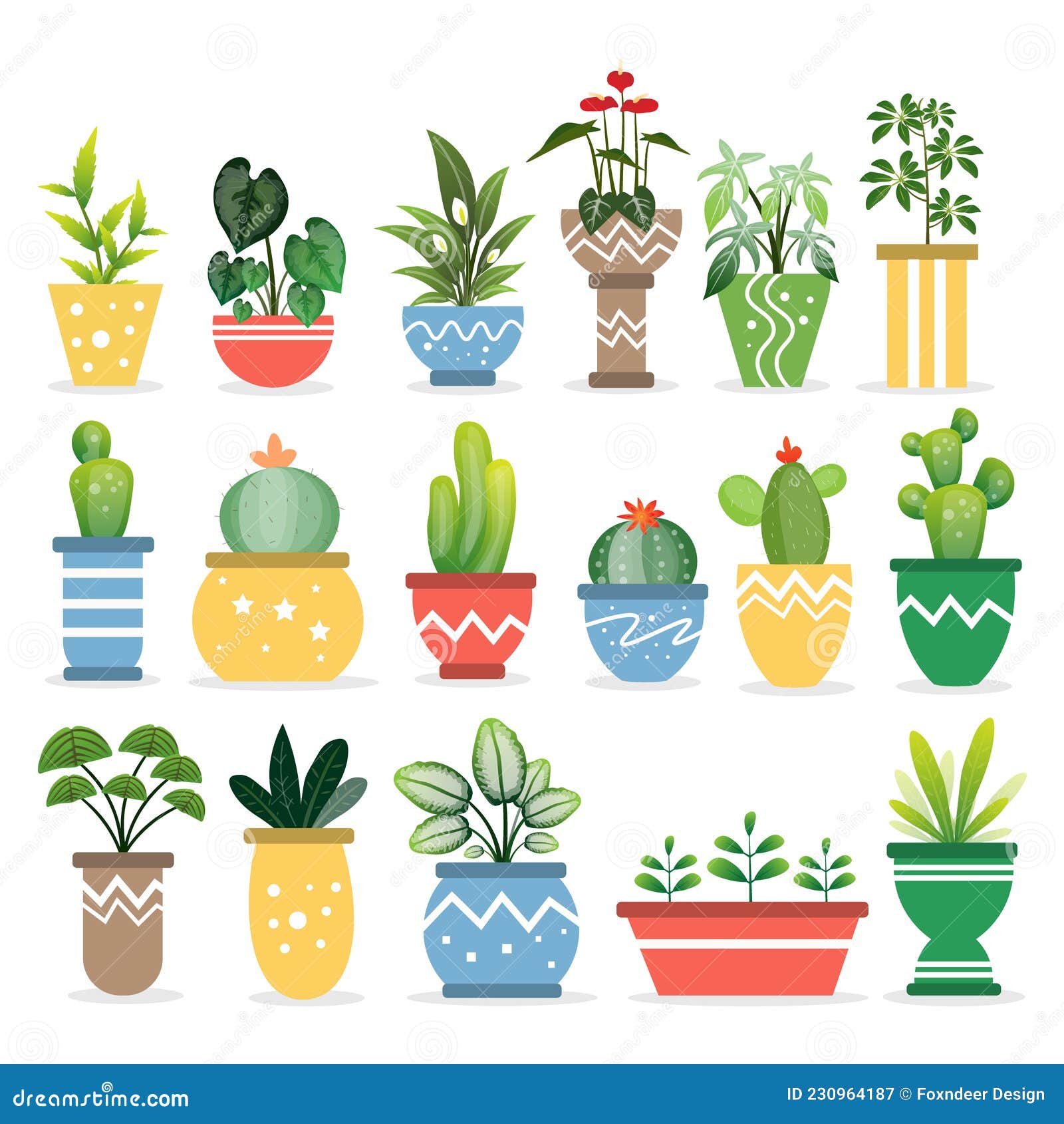 Plants Vector Bundle Set Design Stock Vector - Illustration of element ...