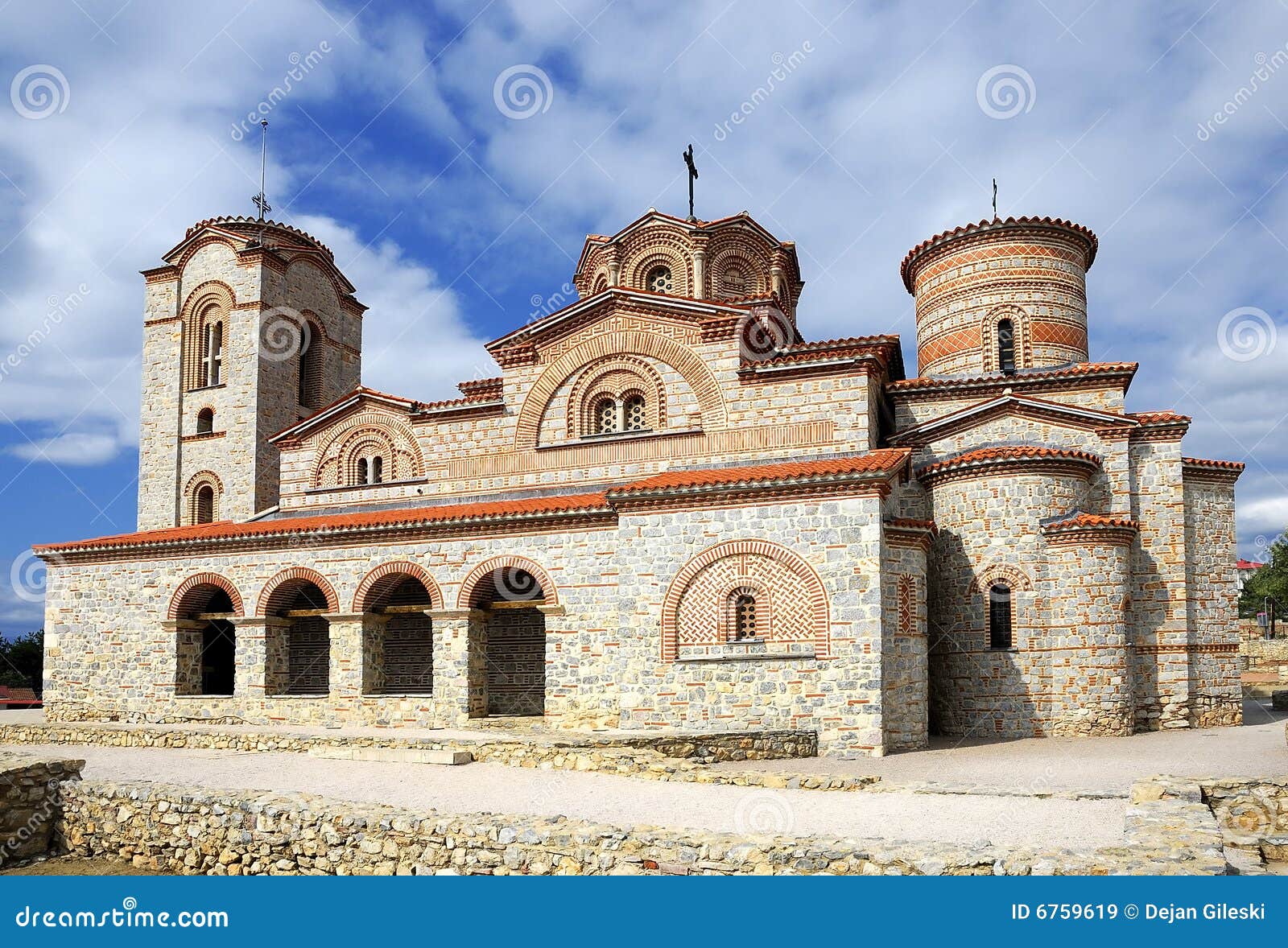 Plaosnik church stock image. Image of orthodox, clouds - 6759619