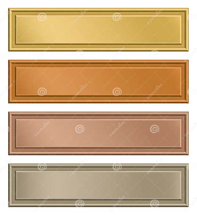 Plaque stock vector. Illustration of brown, blank, sticker - 18546422