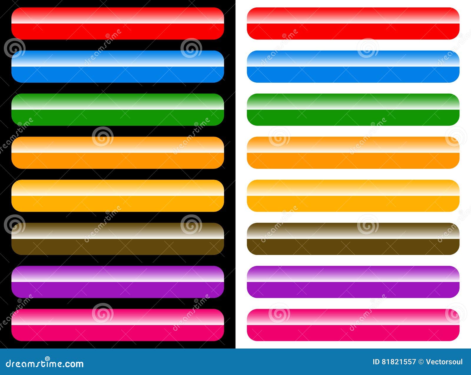 Plaque, Banner or Button Backgrounds with Glossy Highlight Effect Stock ...