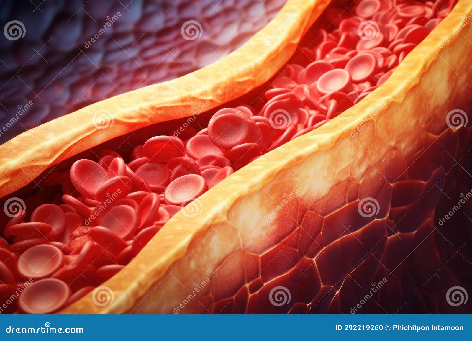 Plaque Buildup: Blocked Vein or Artery - Generative AI Stock Photo ...