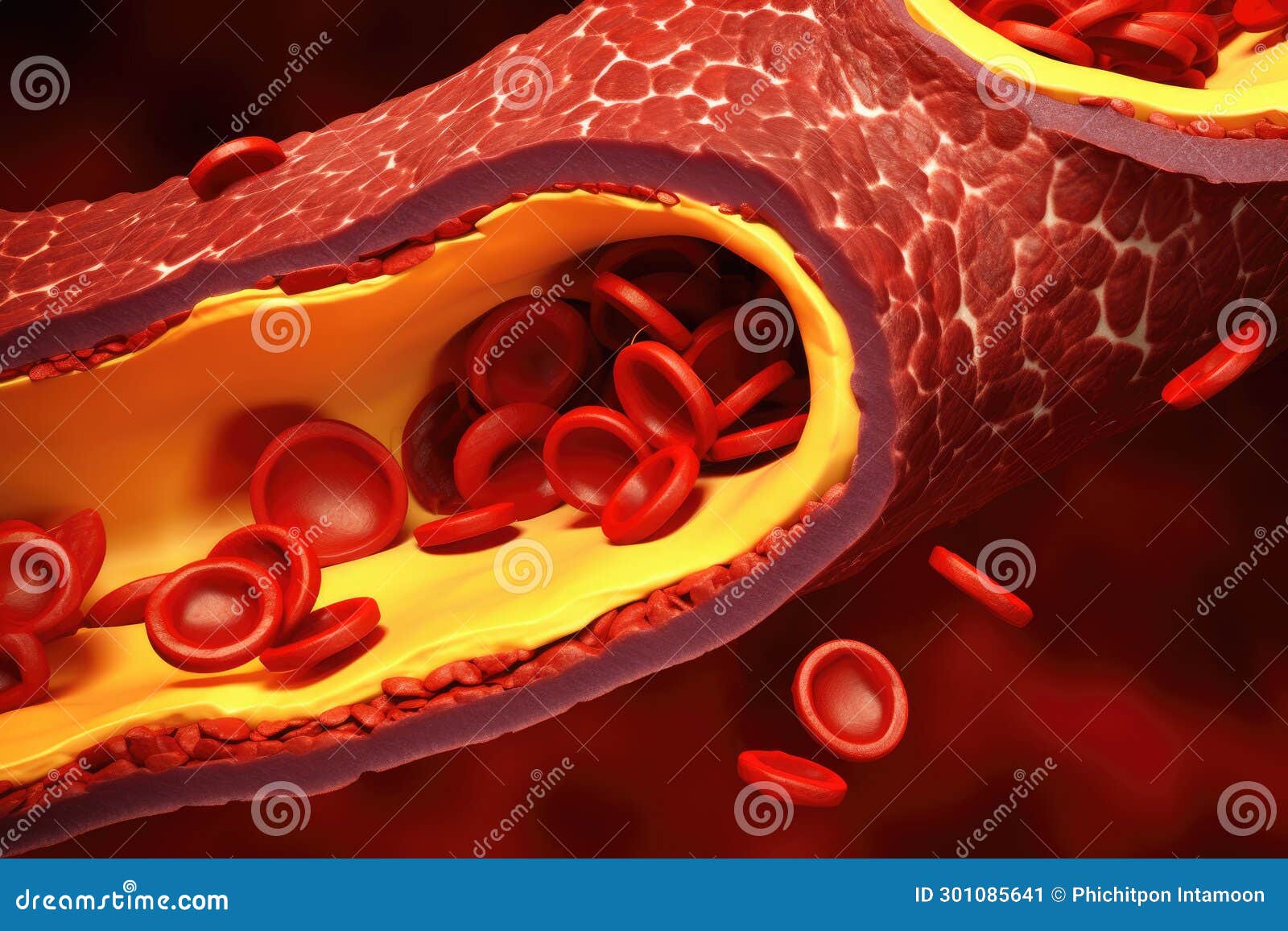 Plaque Buildup: Blocked Vein or Artery - Generative AI Stock ...