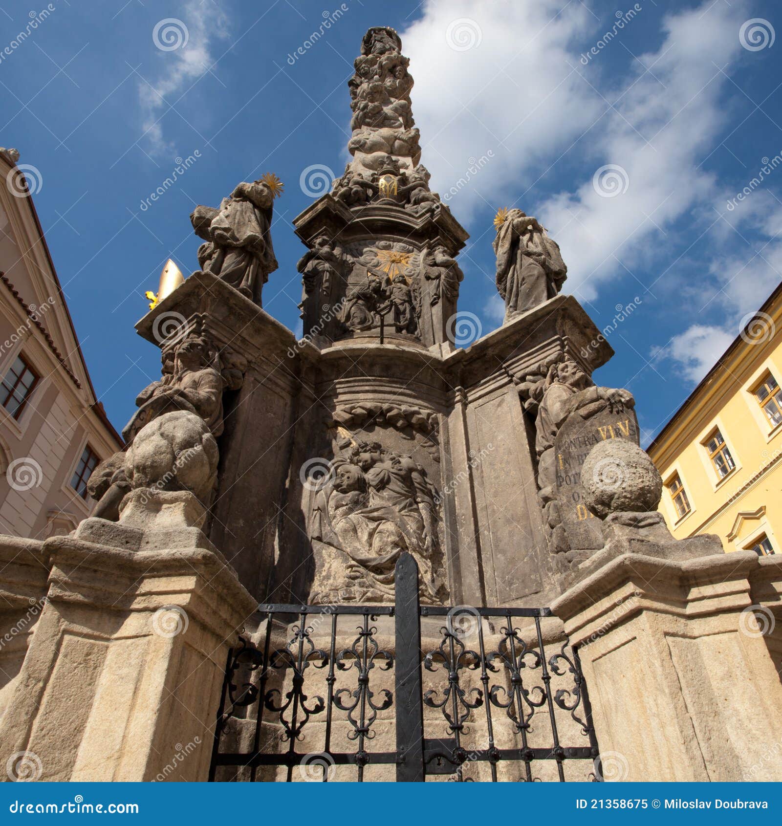 Plaque column stock image. Image of baroque, column, perspective - 21358675