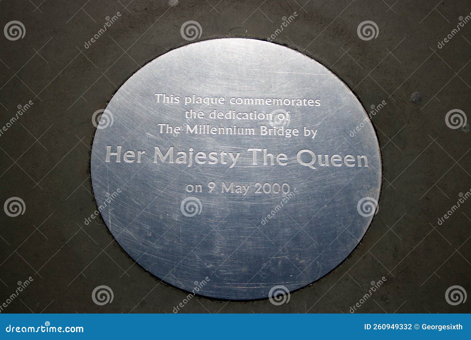 Plaque Millennium Bridge Dedication by Queen Editorial Photography ...