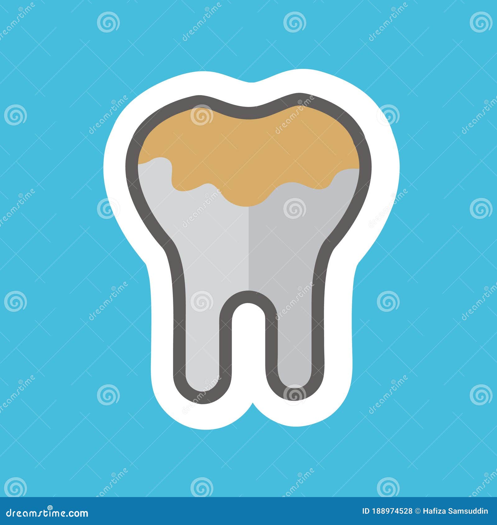 Plaque Tooth. Vector Illustration Decorative Design Stock Vector ...