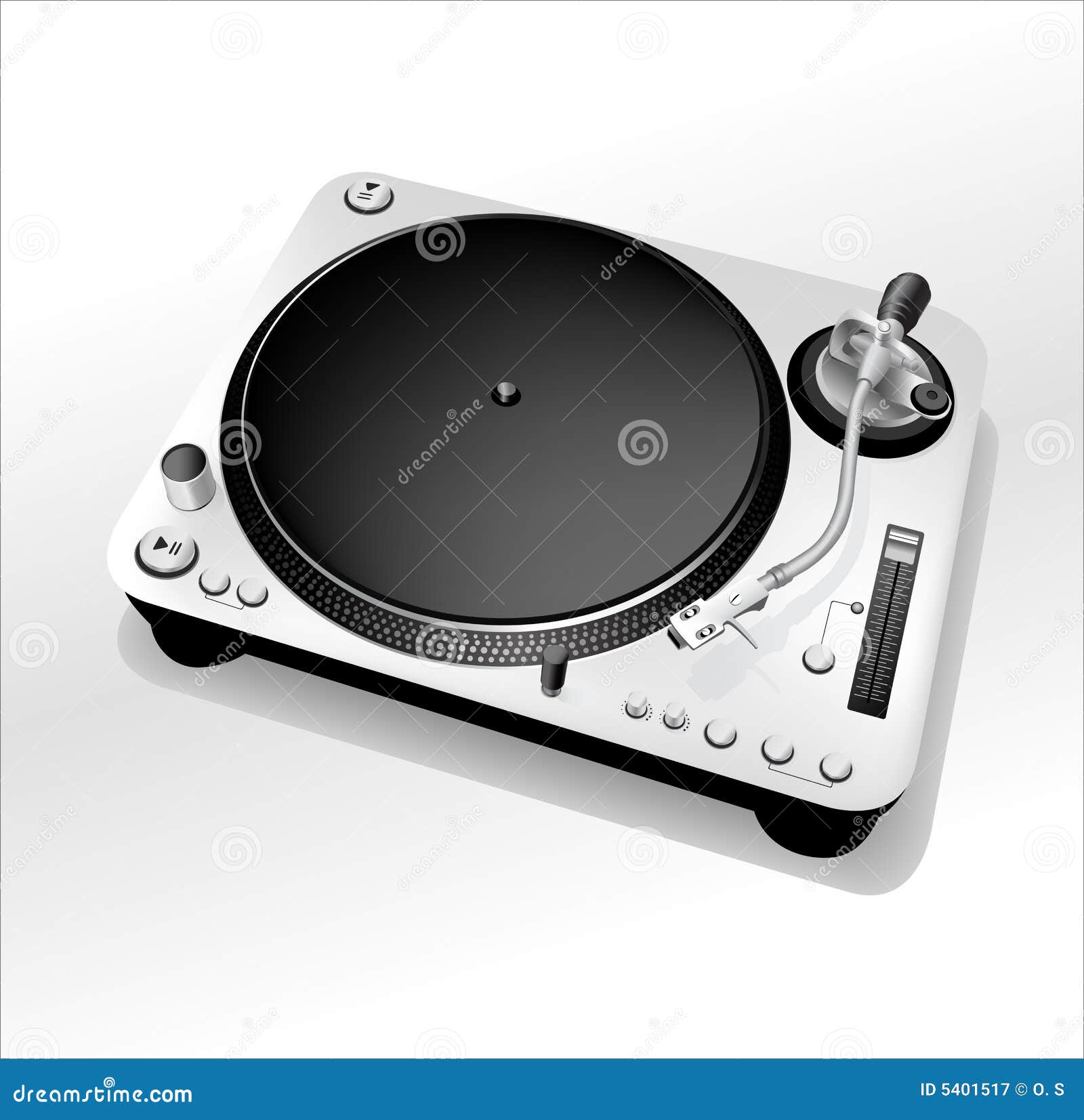 Plaque tournante du DJ illustration de vecteur. Illustration of ...