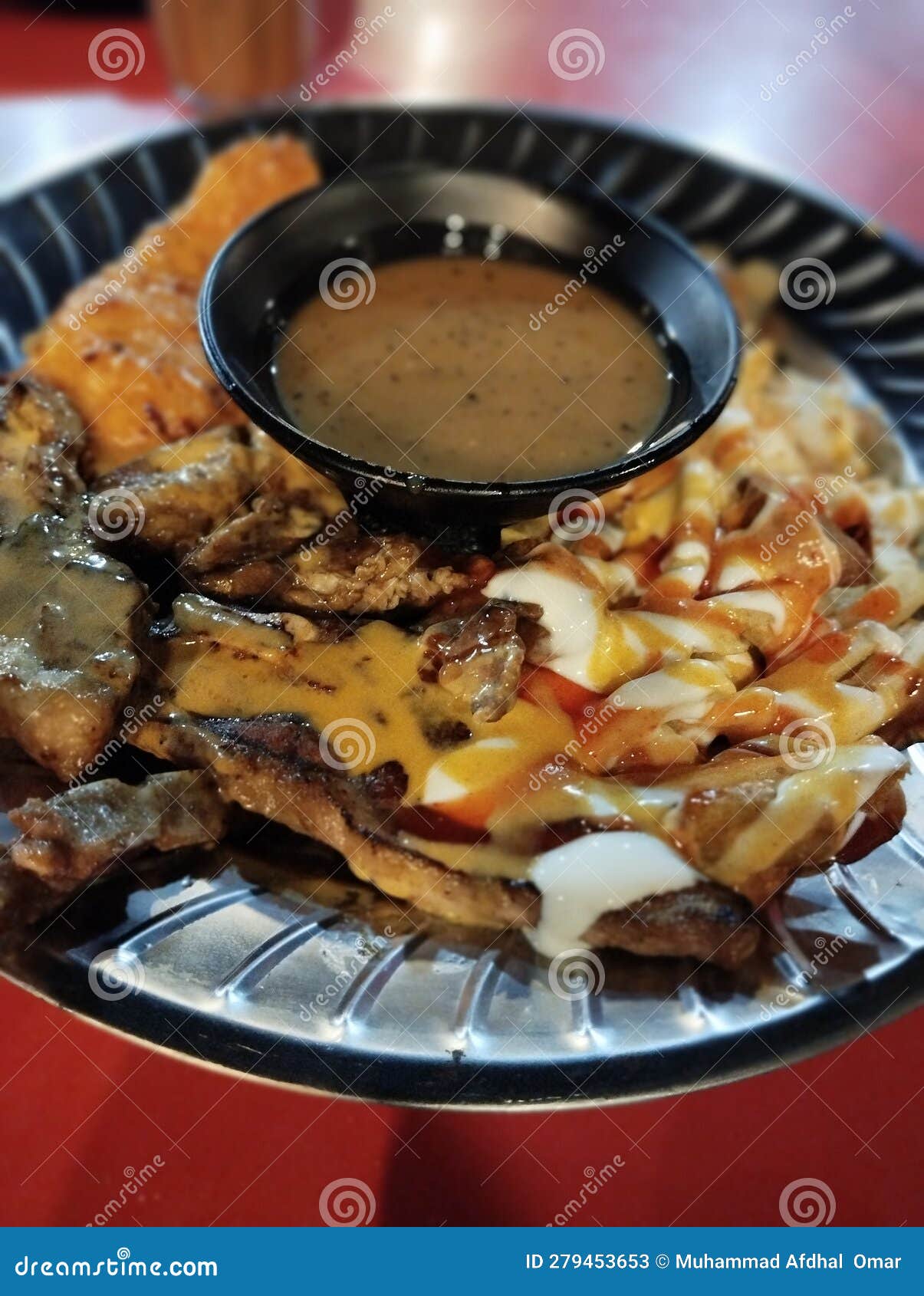 Plaqueta De Platillos De Occidente Salsa Bbq Imagen de archivo - Imagen ...