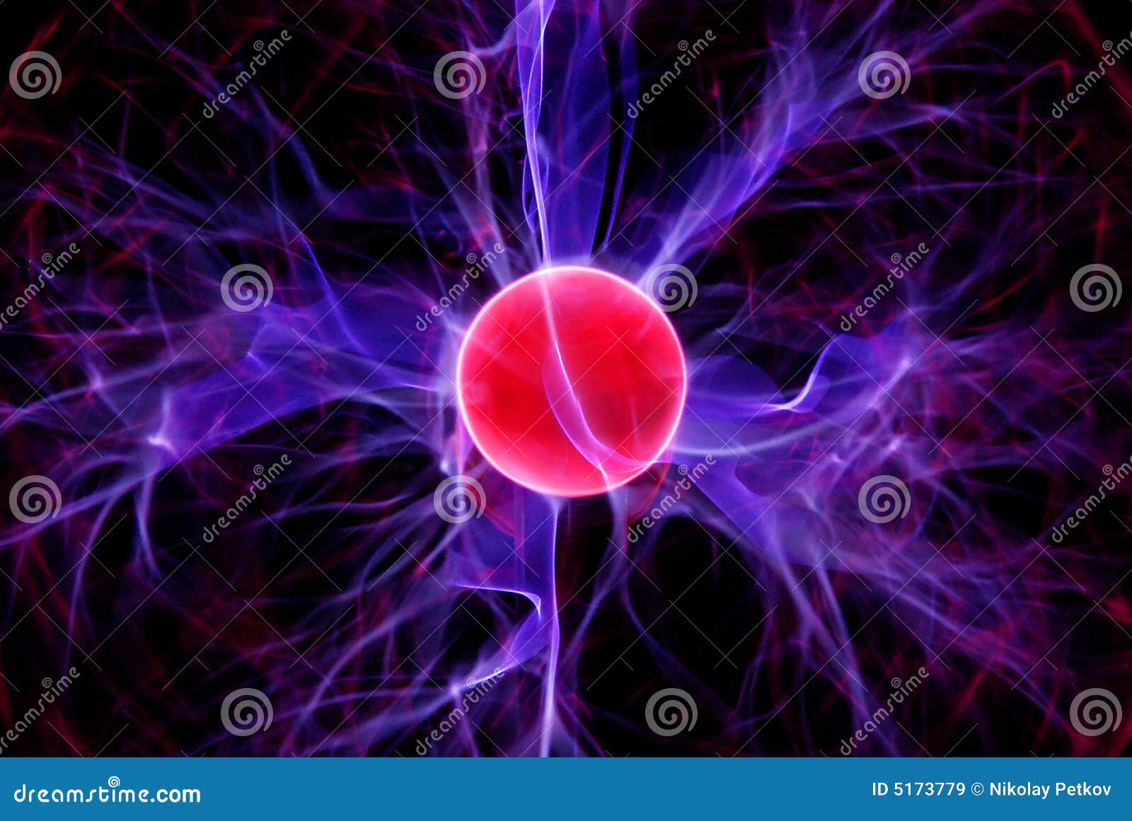 Plasma Ball Gives Out Small Lightning. Experiments With Electricity In ...