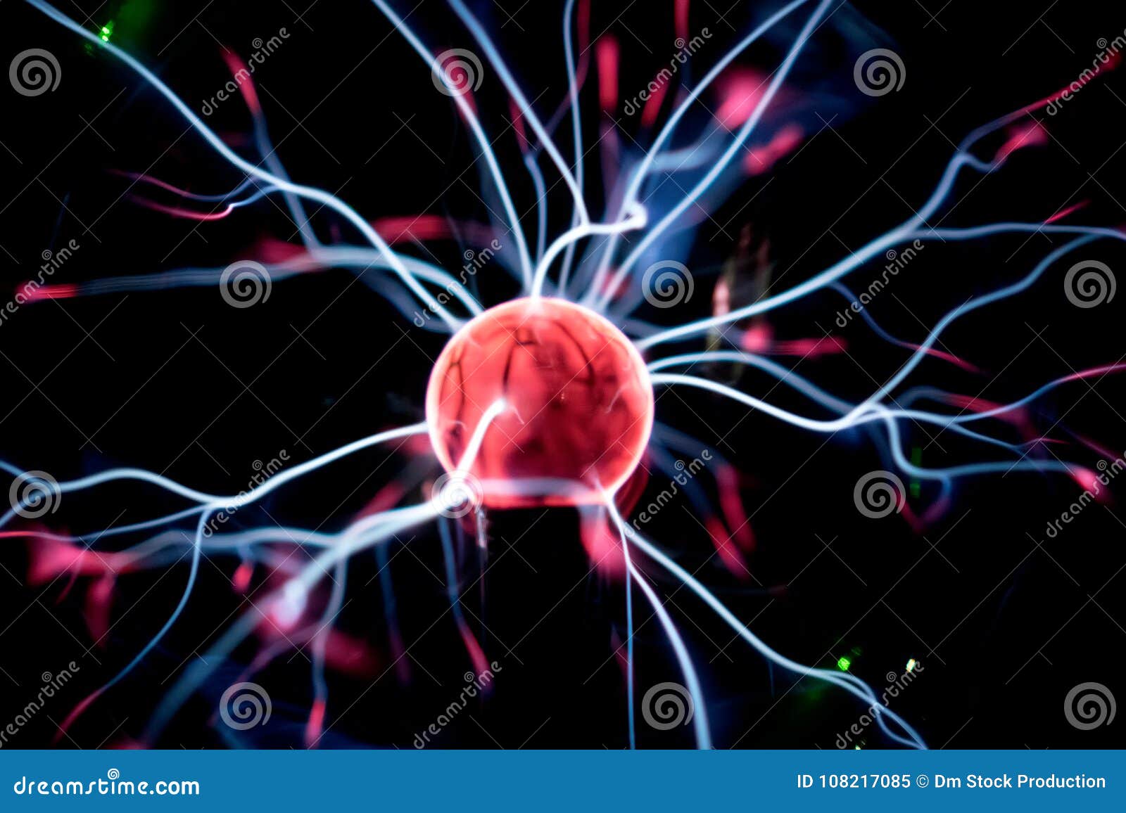 Plasma ball in action. stock image. Image of neon, ball - 108217085