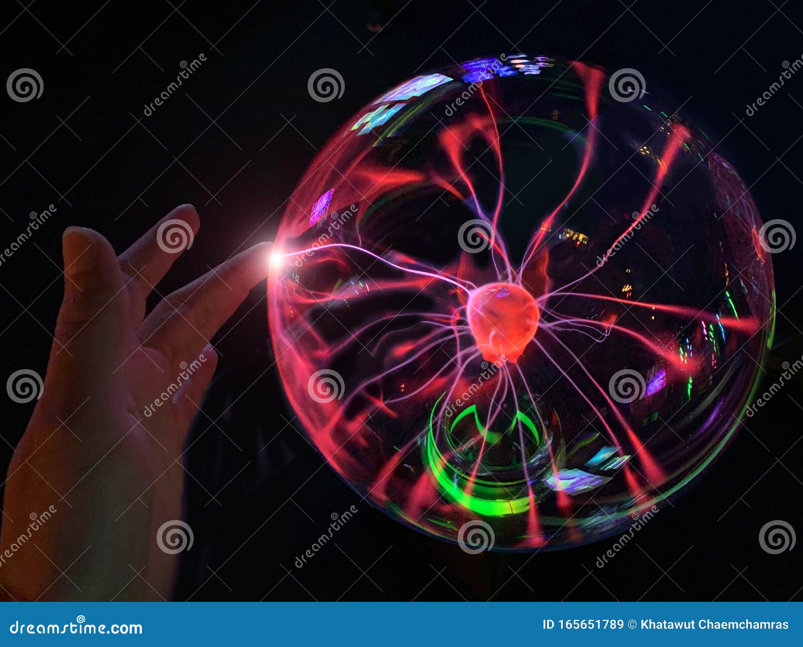 A Plasma Ball Image of Electric Plasma Education Center Stock Image ...