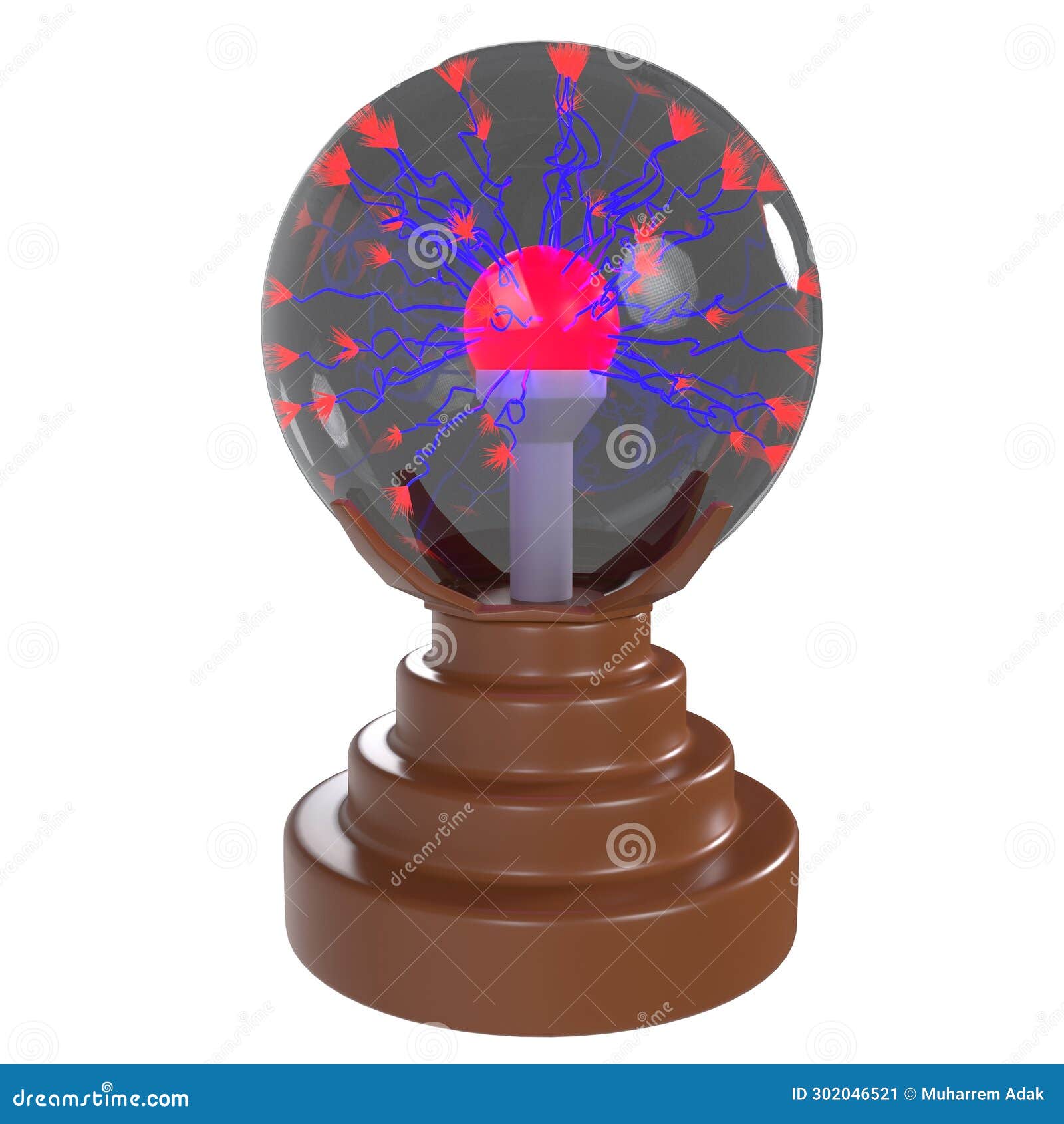 Plasma Ball Isolated on White Background Stock Illustration ...