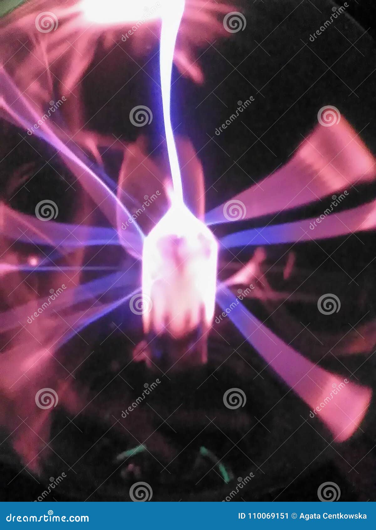 Plasma Ball Light Fluorescent Ozone Tesla Stock Image - Image of ozone ...