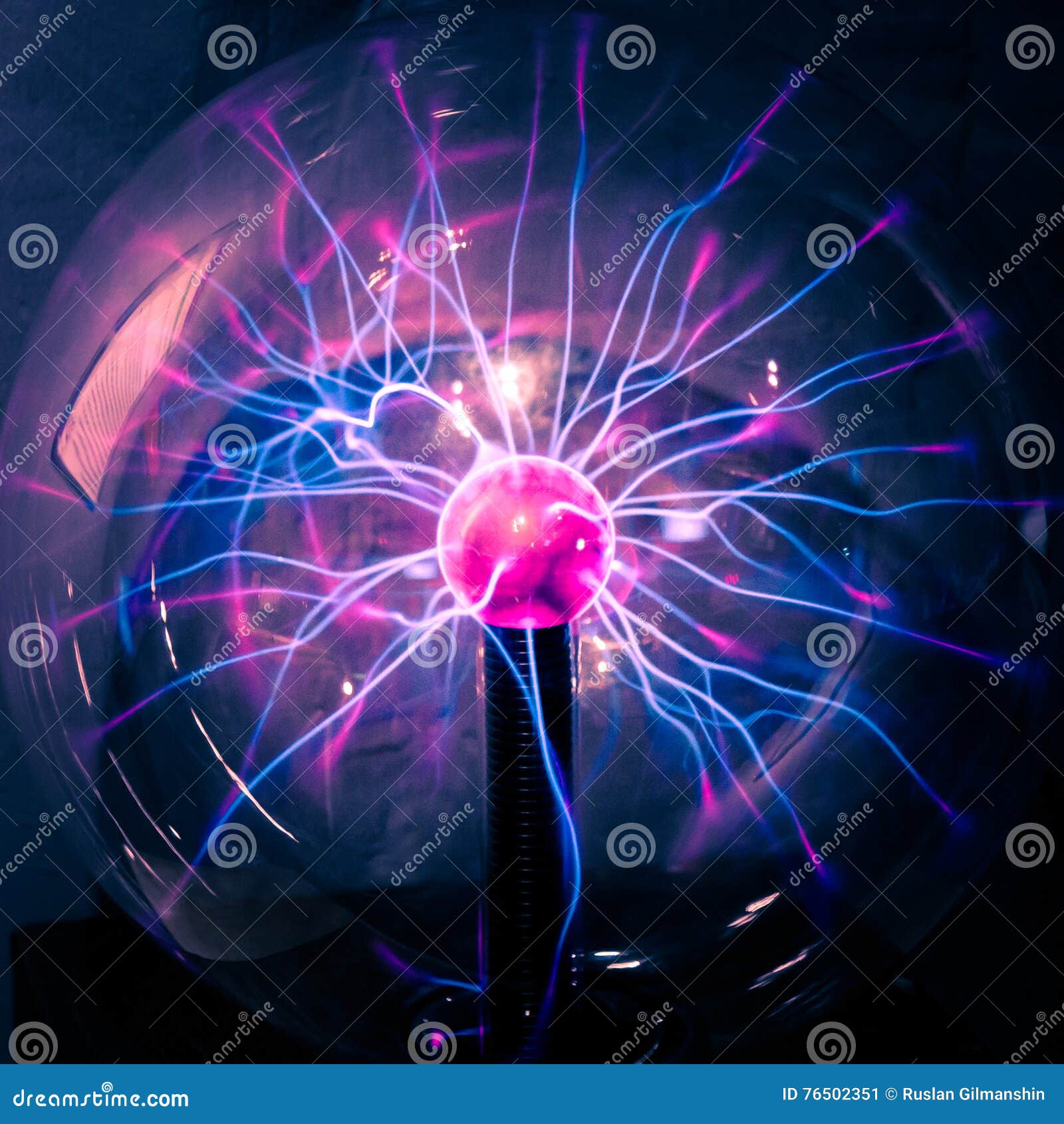 Plasma Ball Rays in the Dark Stock Image - Image of ball, dark: 76502351