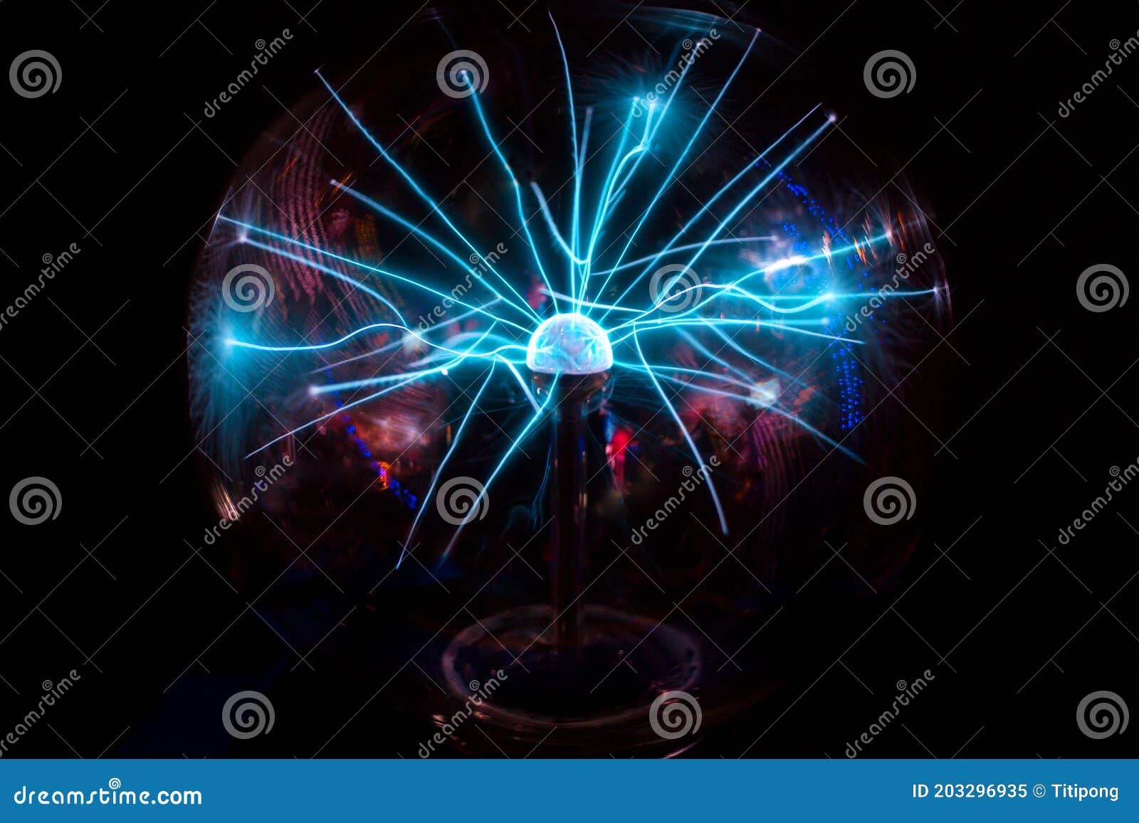 Plasma Ball Scientific Plasma Ball for Experiment Stock Image - Image ...