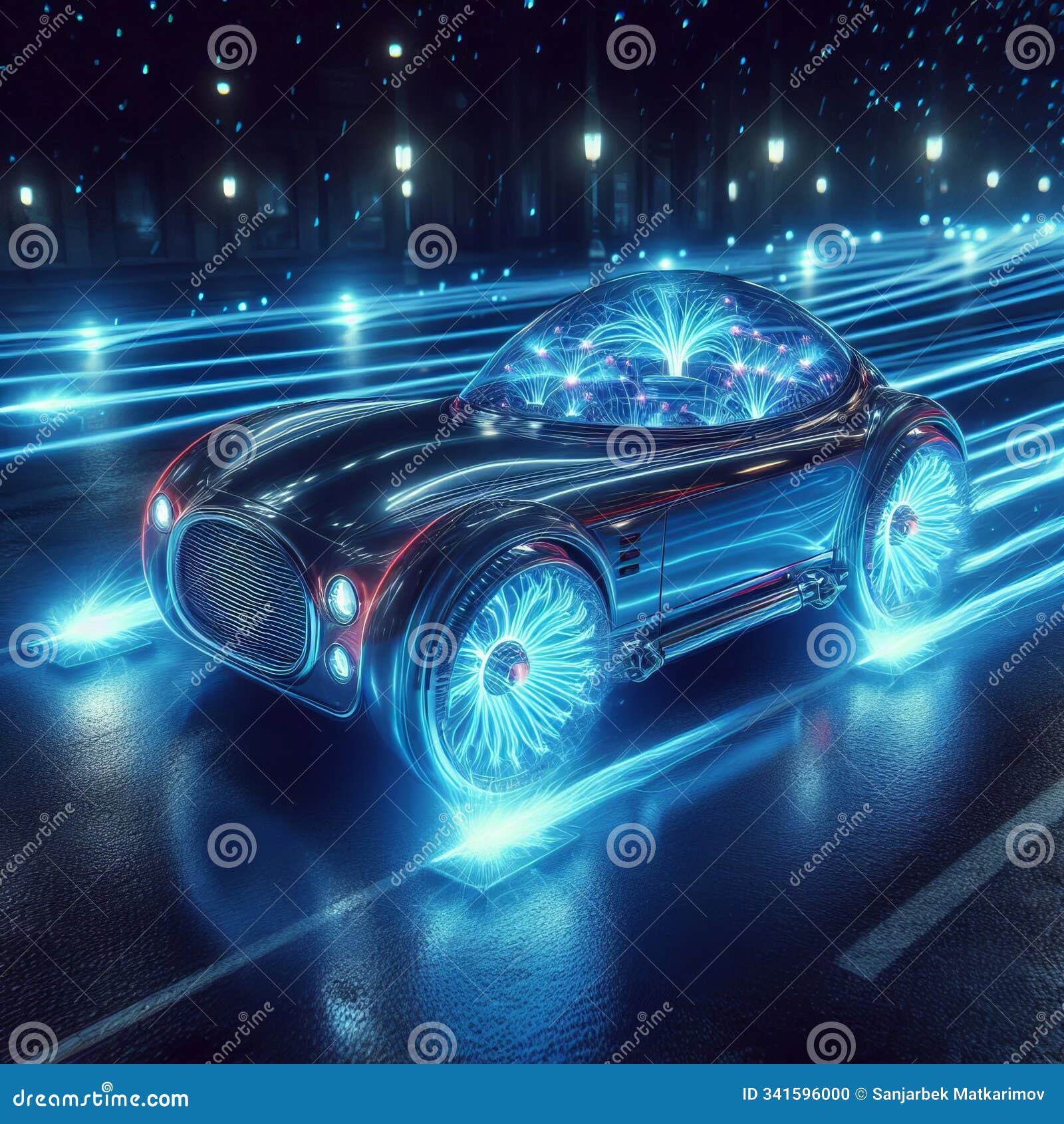 Plasma Car a Car with a Plasma Based Propulsion System Creating Stock ...