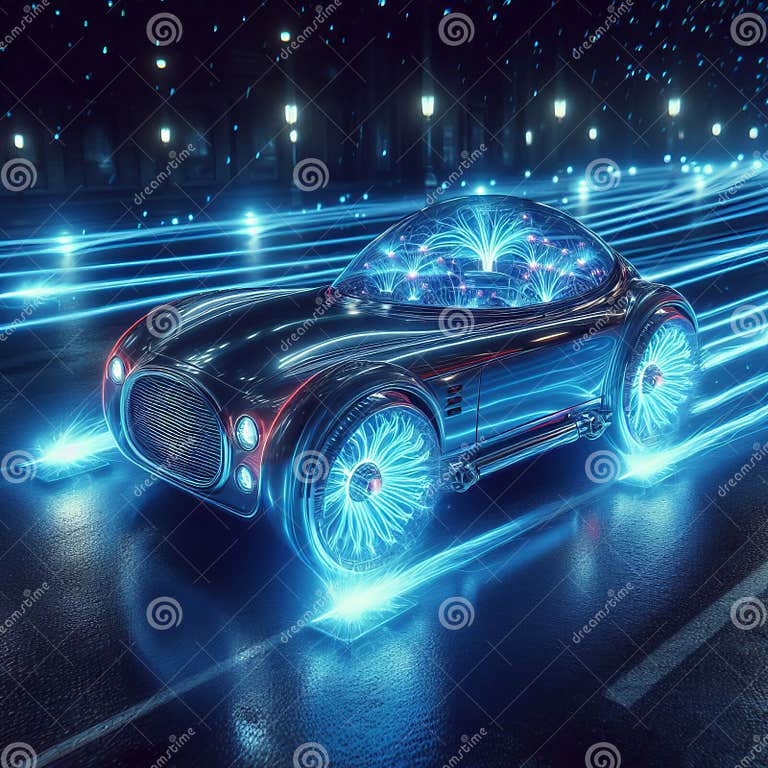 Plasma Car a Car with a Plasma Based Propulsion System Creating Stock ...