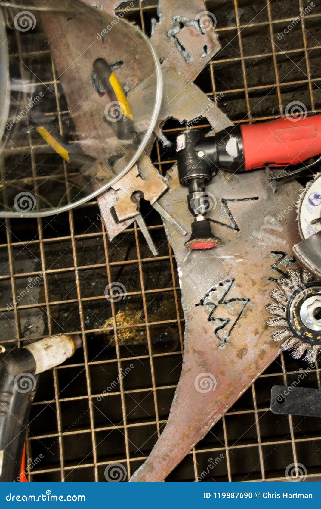 Plasma Cutter and Welding Table Stock Photo - Image of production ...