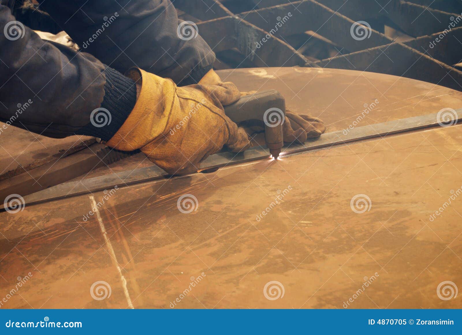 Plasma cutting stock image. Image of hand, burning, iron - 4870705