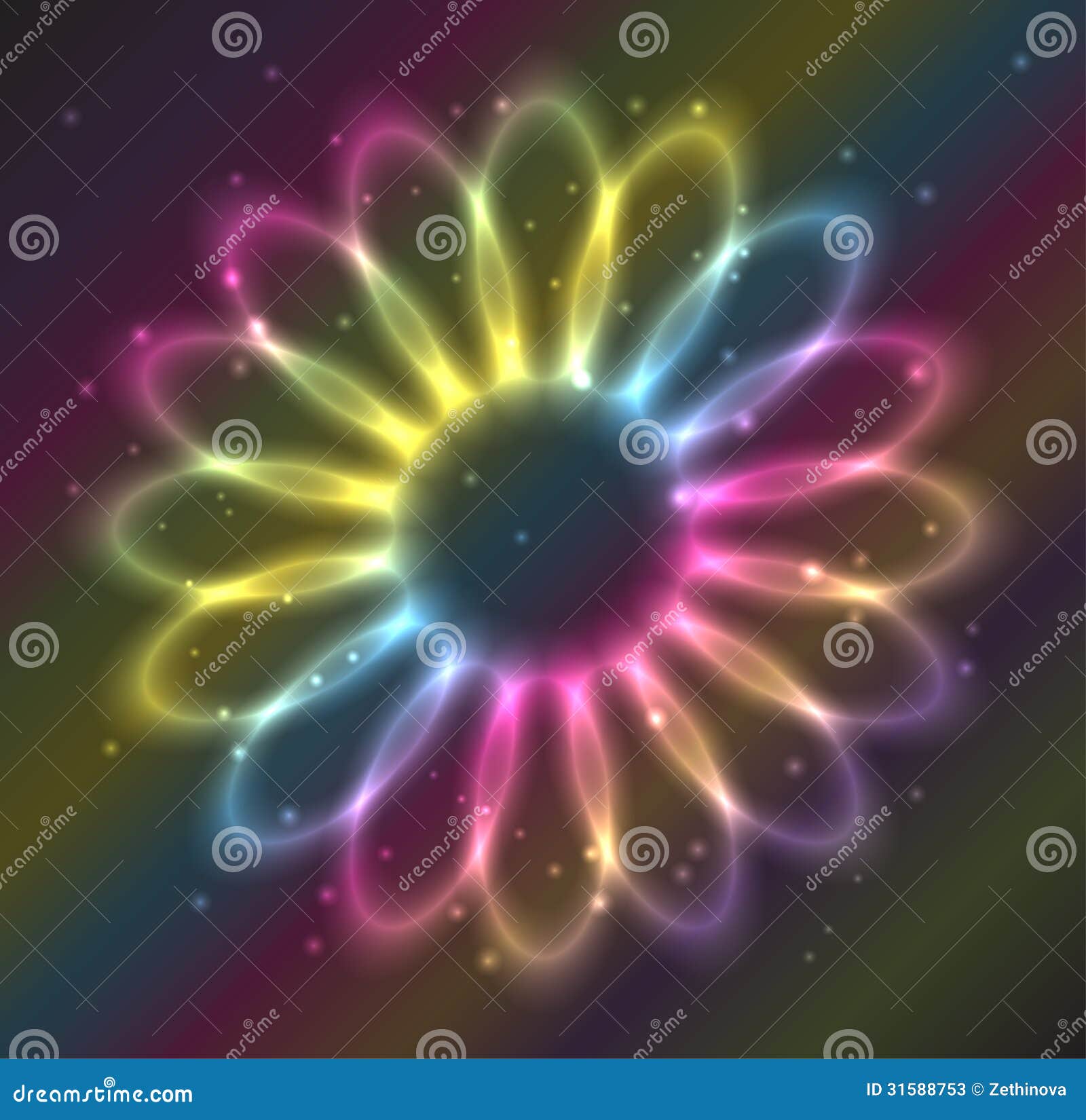 Plasma Flower stock vector. Illustration of yellow, abstract - 31588753