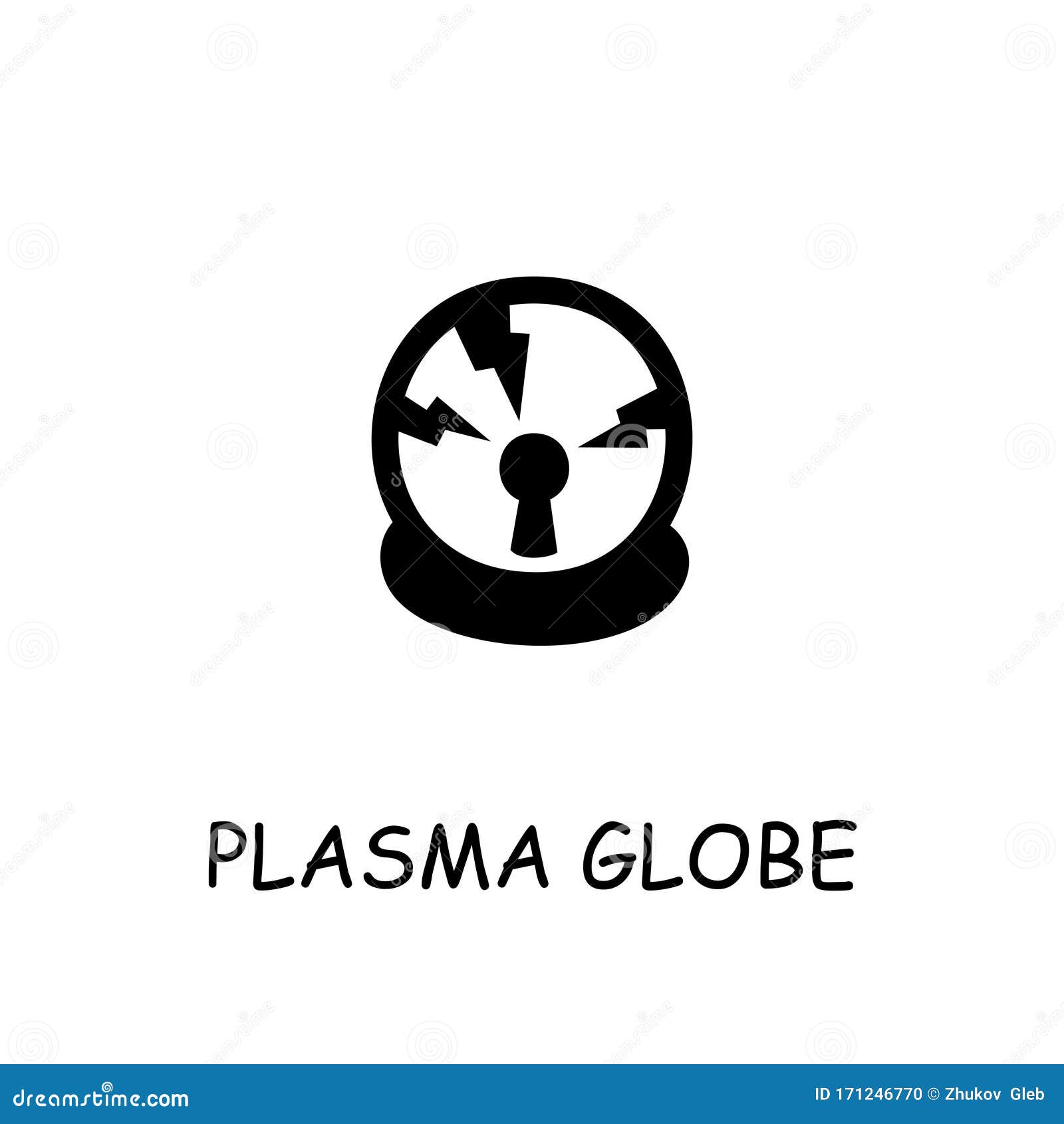Plasma Globe Flat Vector Icon Stock Illustration - Illustration of ...