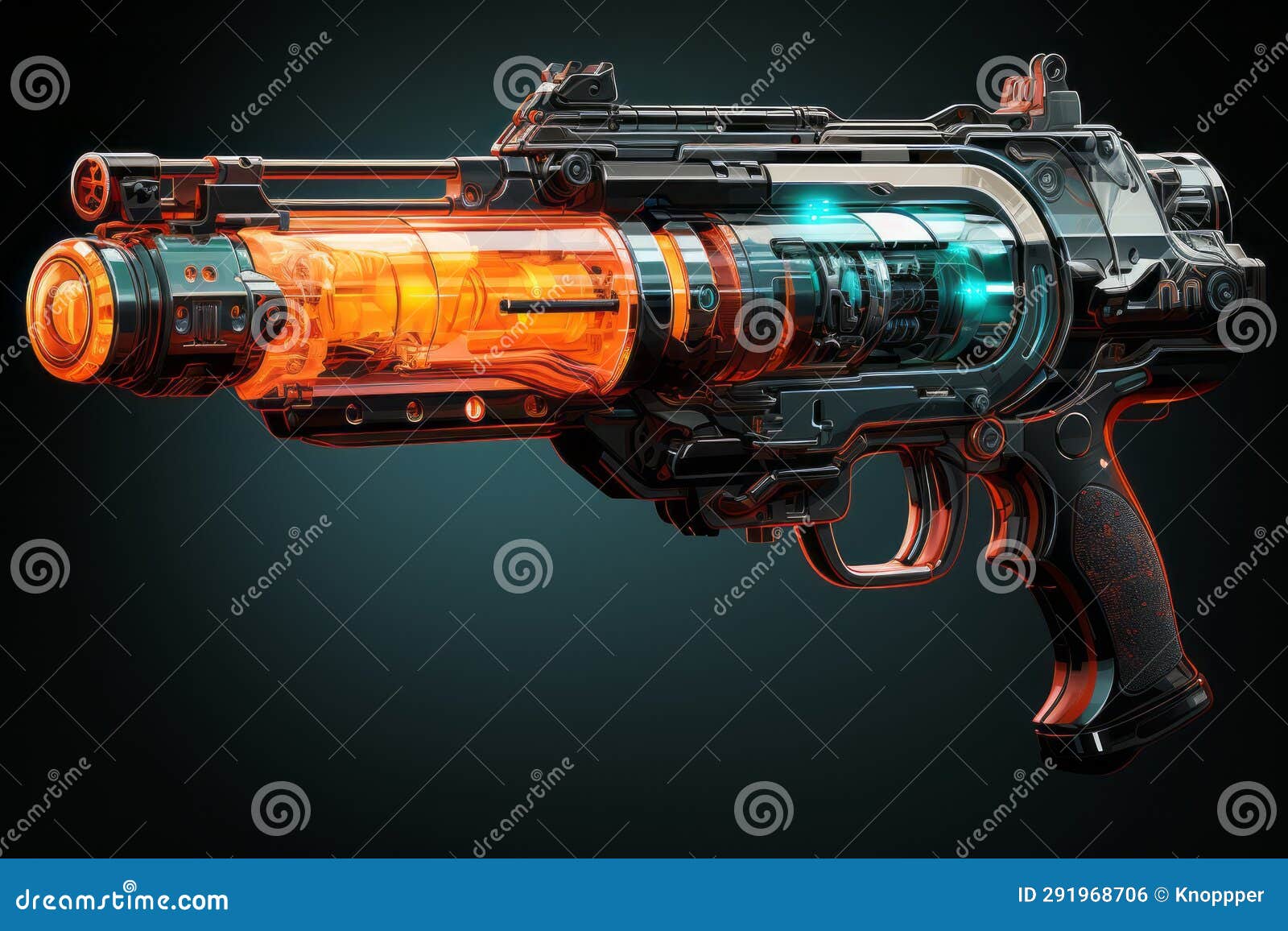 Plasma gun ai generated stock illustration. Illustration of energy ...
