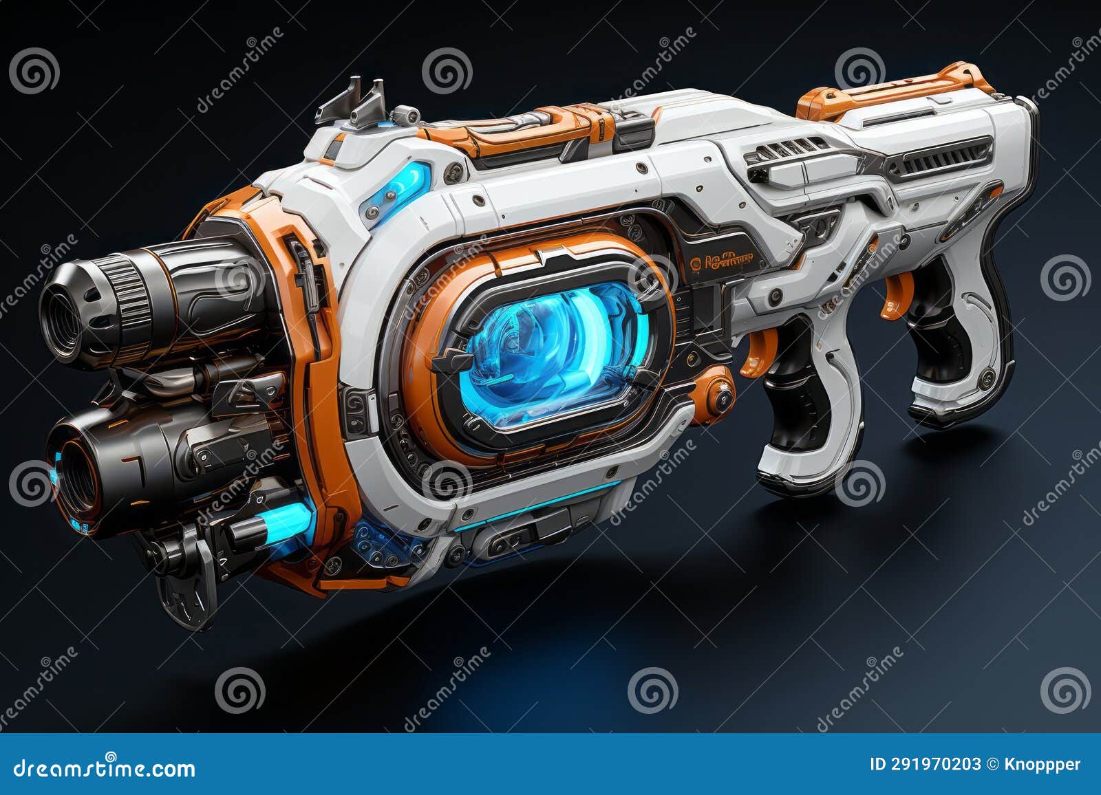 Plasma gun ai generated stock illustration. Illustration of energy ...