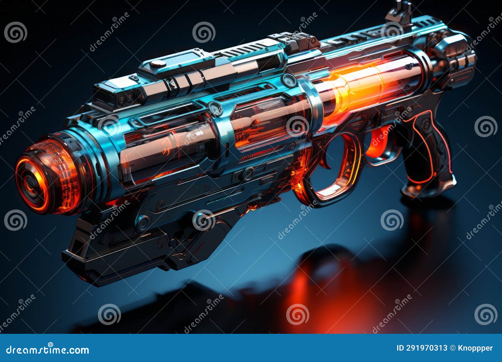 Plasma gun ai generated stock illustration. Illustration of pistol ...