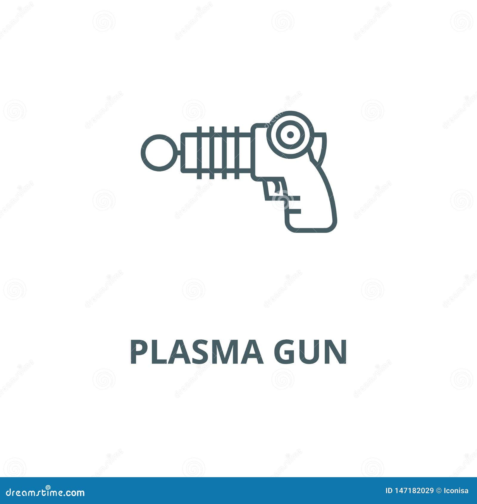 Plasma Gun Vector Line Icon, Linear Concept, Outline Sign, Symbol Stock ...