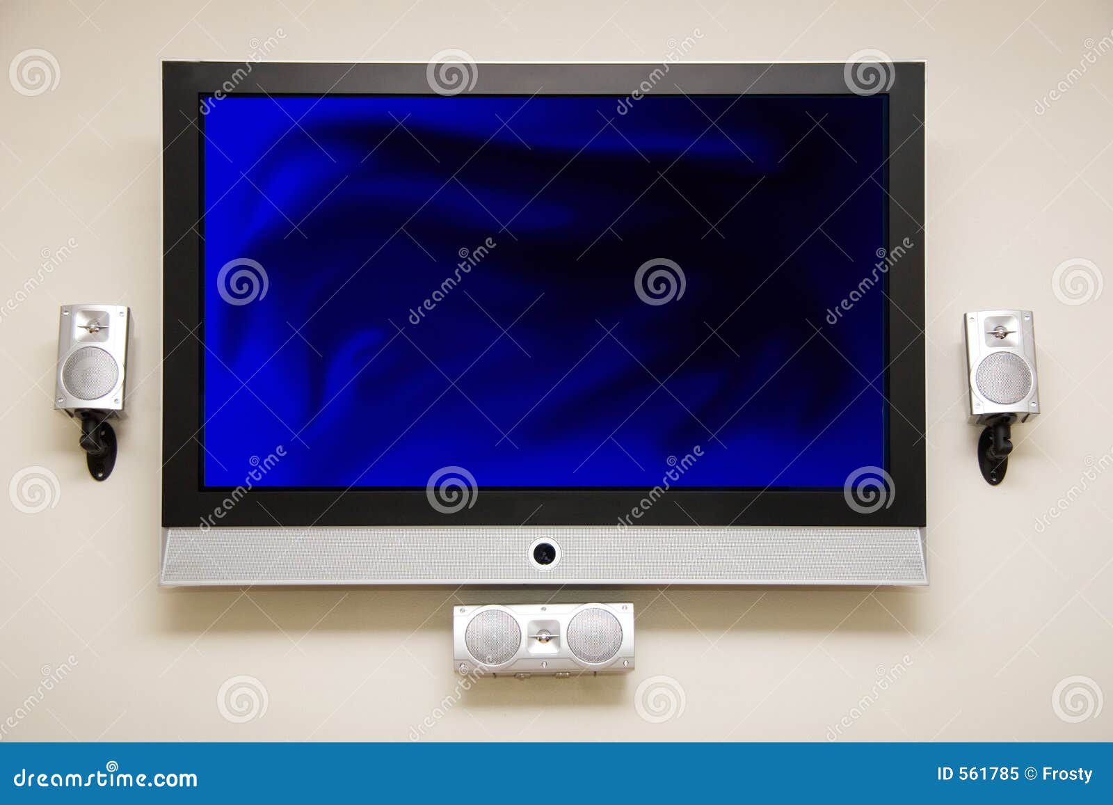 Plasma HDTV stock image. Image of center, high, speakers - 561785